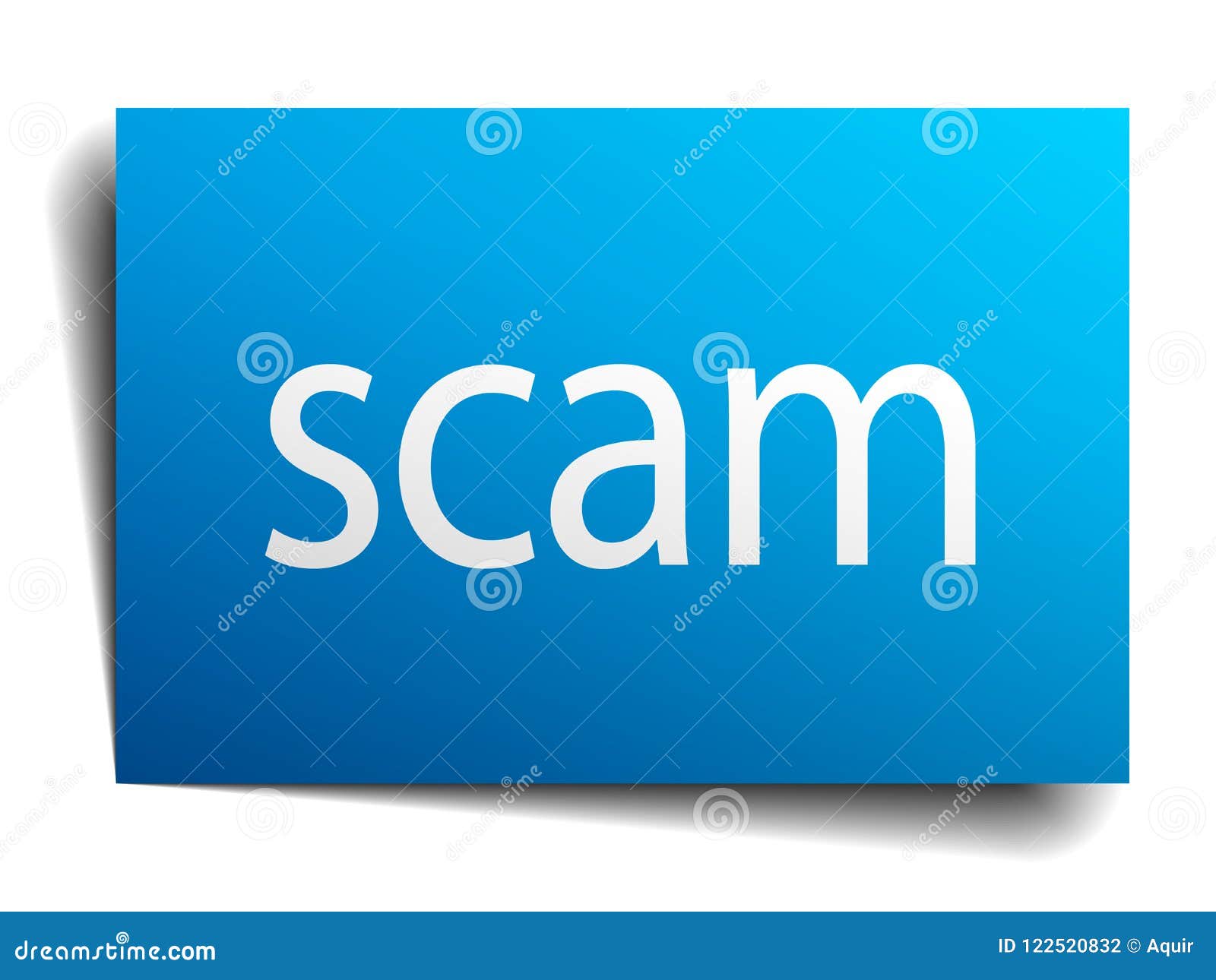 Scam sign stock vector. Illustration of white, paper - 122520832