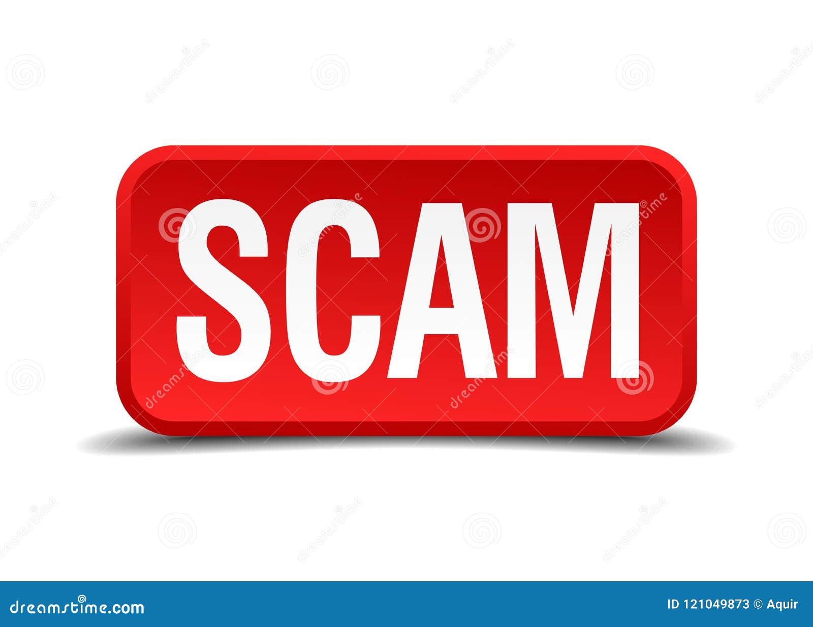 Scam button stock vector. Illustration of isolated, notice - 121049873