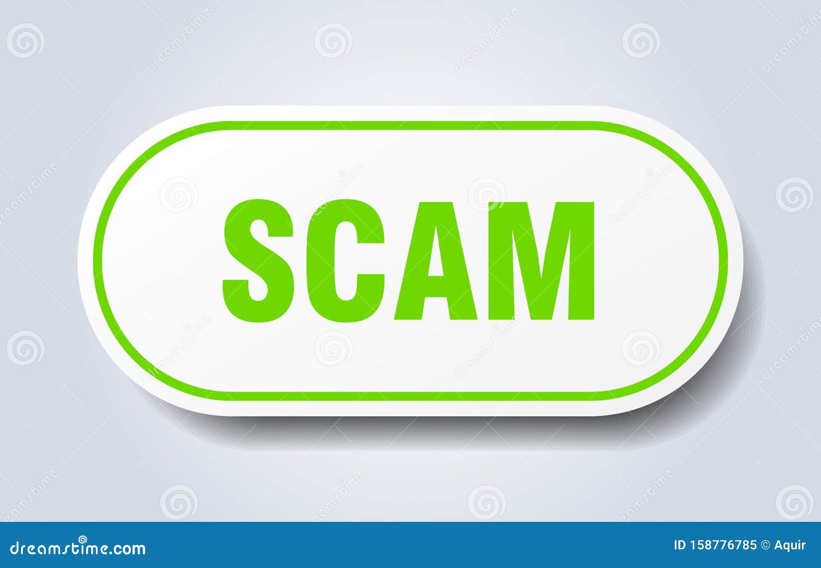 Scam sticker. stock vector. Illustration of price, sticker - 158776785