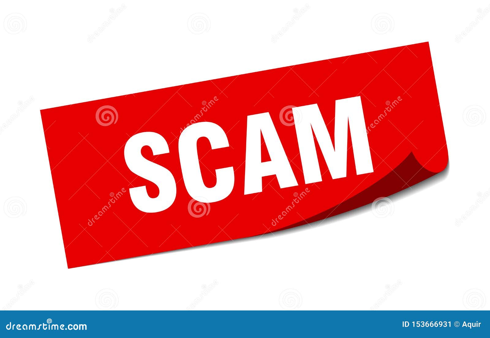 Scam sticker. stock vector. Illustration of peeler, isolated - 153666931