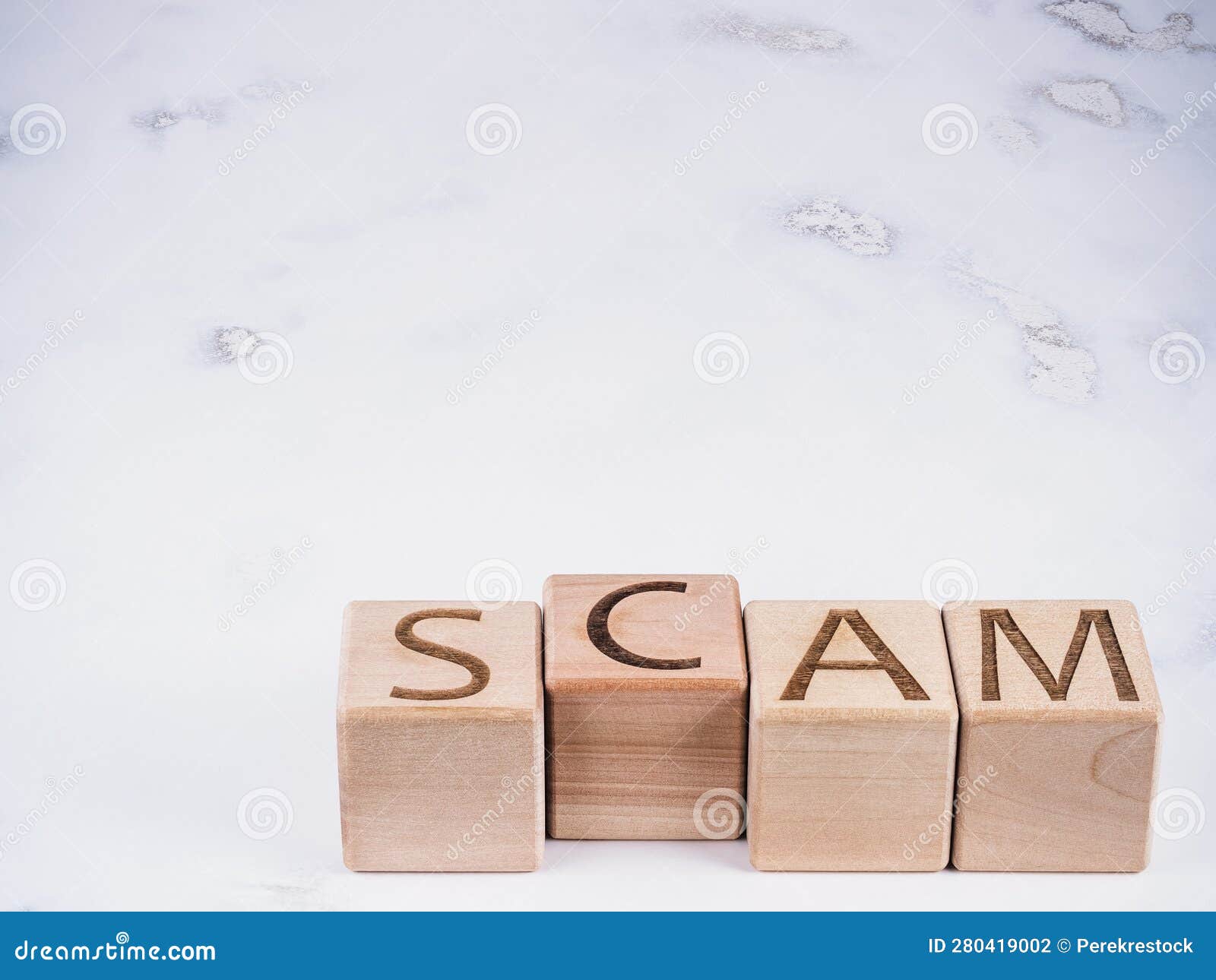SCAM Text on Wooden Cubes As a Data Phishing Concept Stock Photo ...