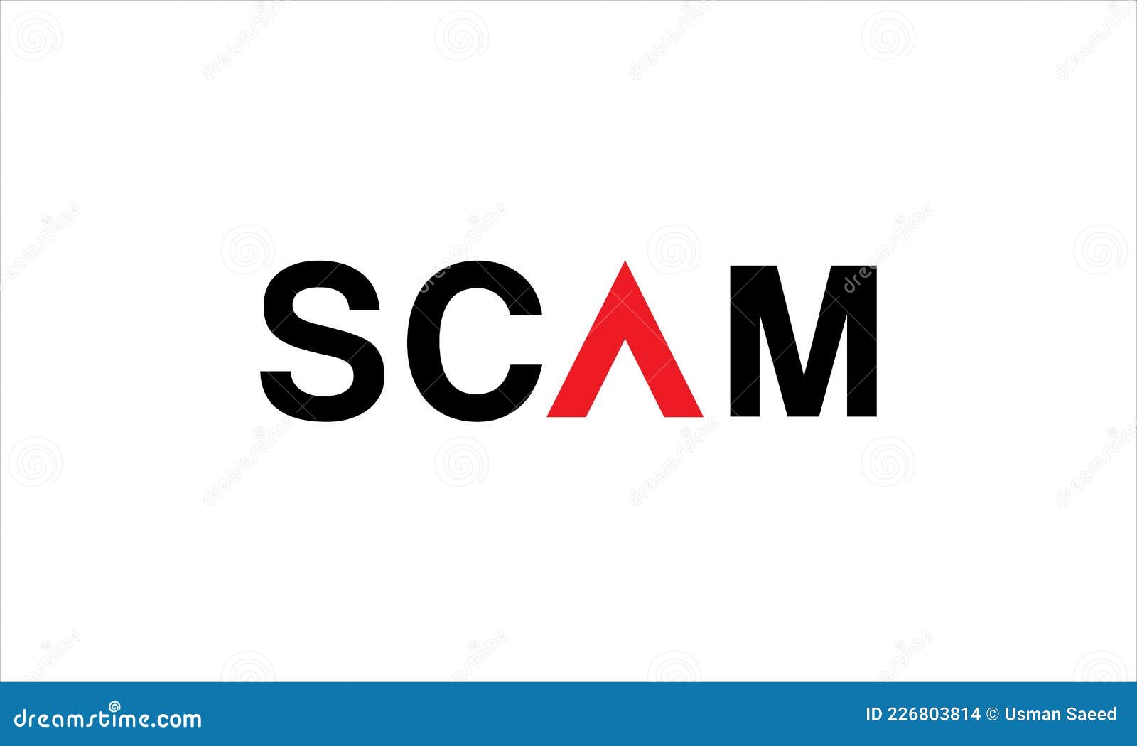 SCAM Typography Icon Logo Design Vector Illustration Symbol Stock ...