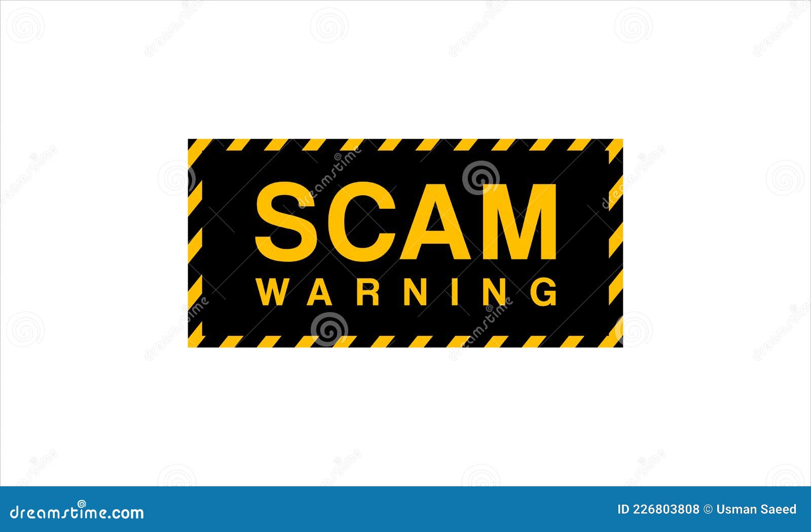 Scam Warning Yellow Tape Icon Logo Vector Illustration Monogram Stock ...
