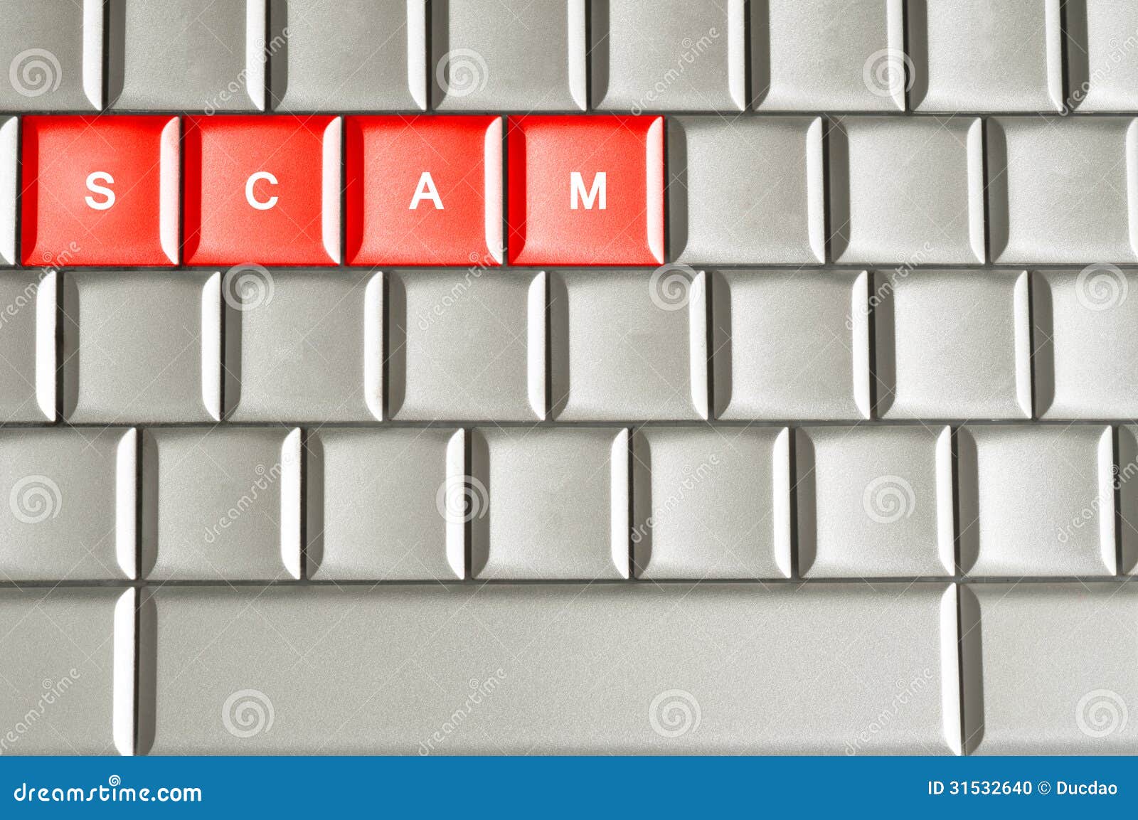 Scam Word Spelled on a Metallic Keyboard Stock Photo - Image of fraud ...