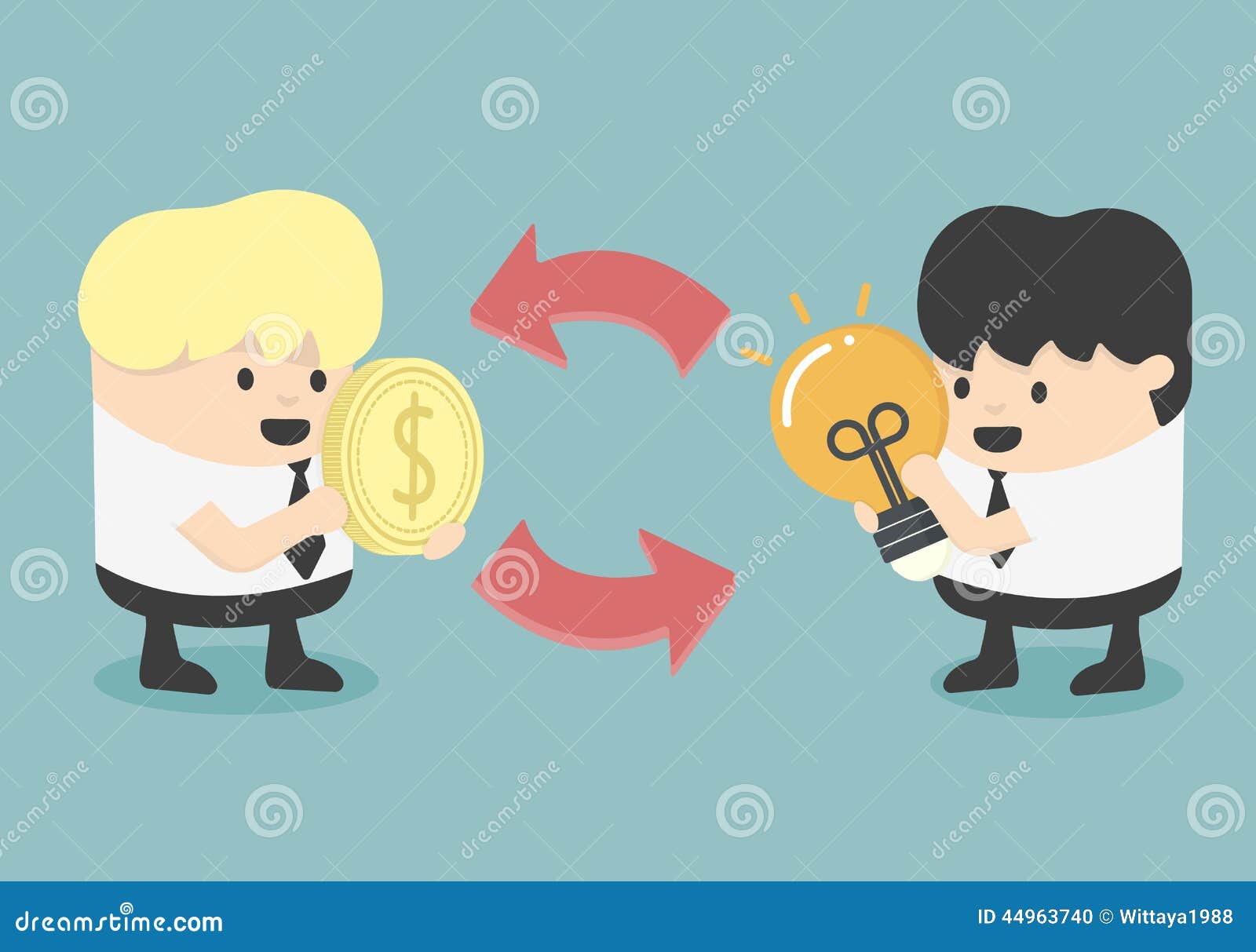 Scambio e commercio illustrazione vettoriale. Illustrazione di sfondo ...