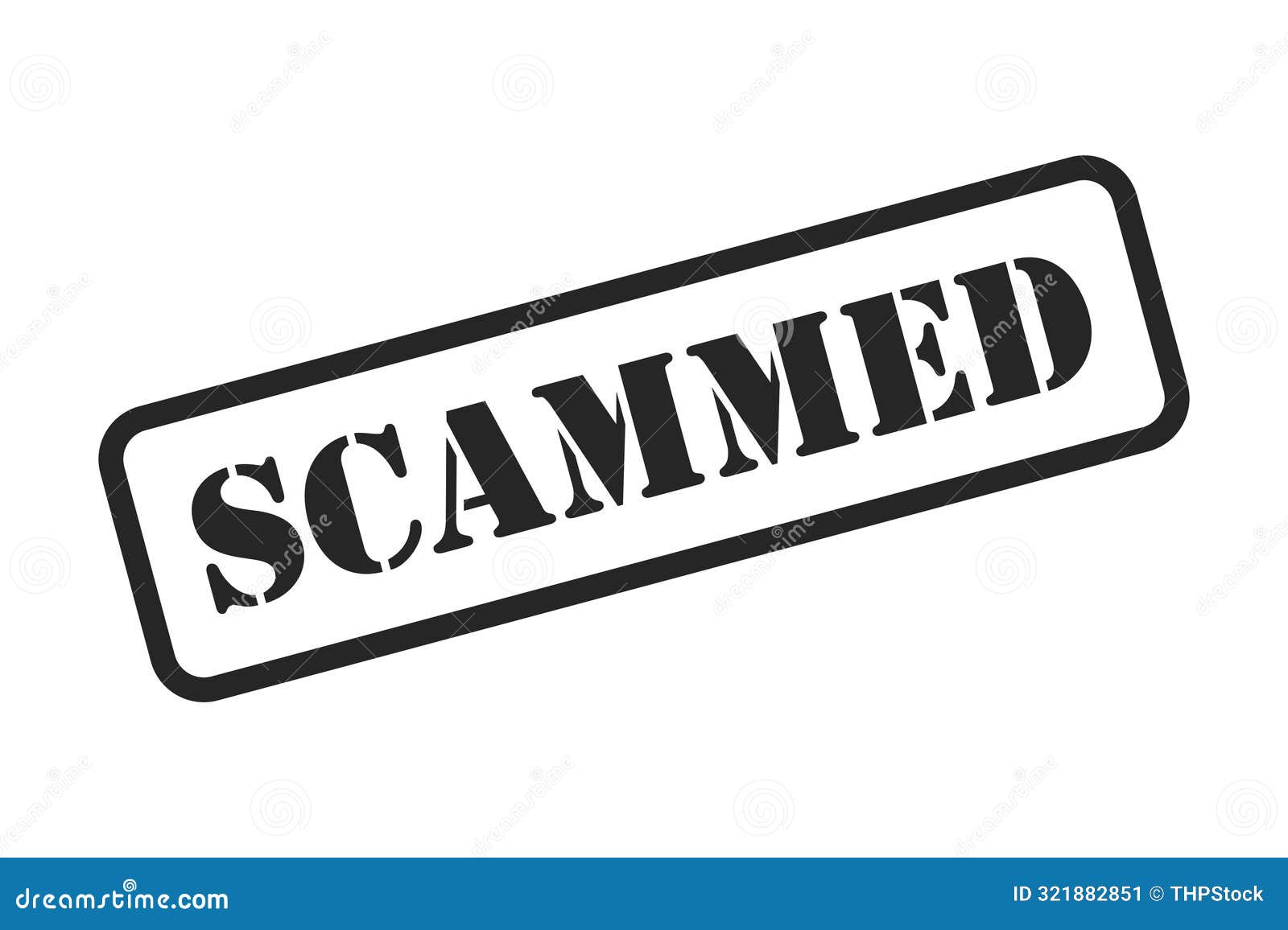 Scammed Stamp Vector stock vector. Illustration of sign - 321882851