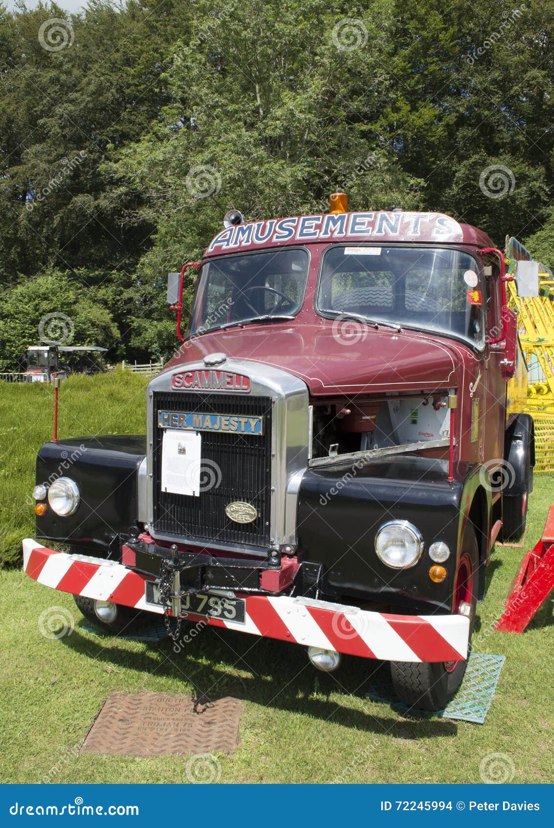 Scammell Truck Front View editorial stock image. Image of hazard - 72245994