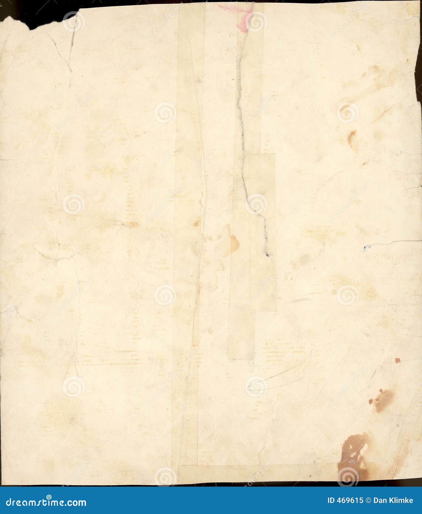 Scan of 100 Year Old Stained Paper Stock Image - Image of crumpled ...