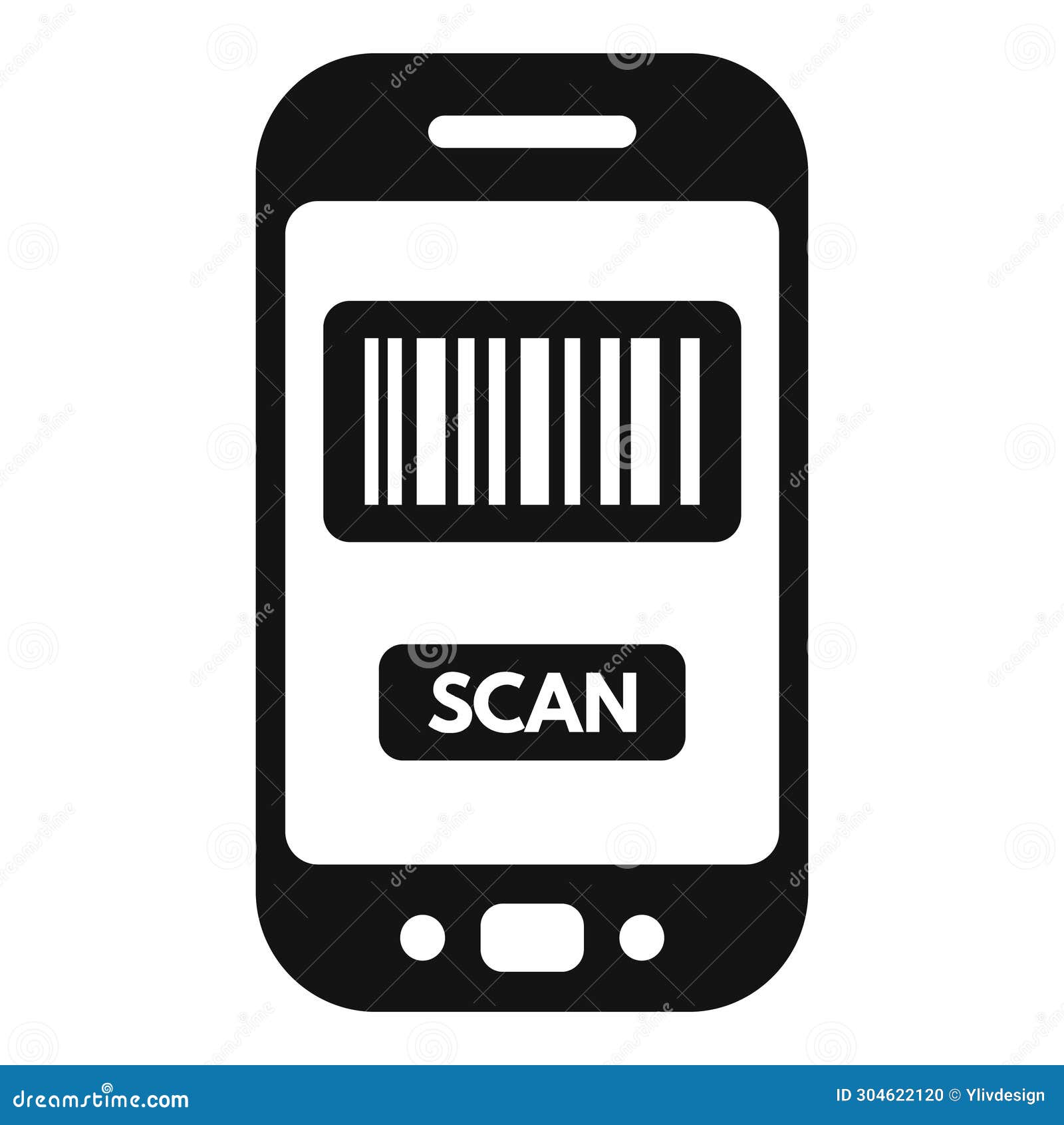 Scan Bar Code Icon Simple Vector. Ticket Pay Label Stock Vector ...