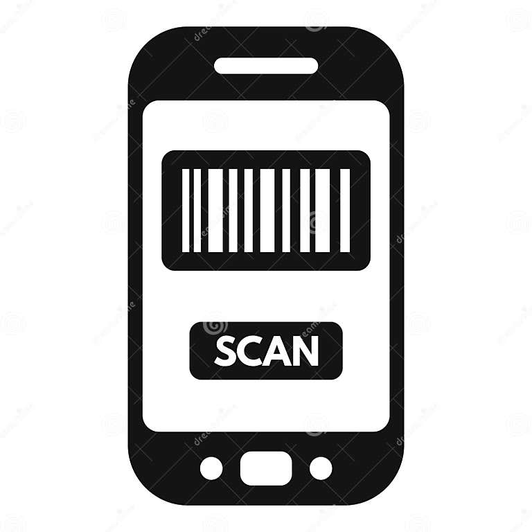 Scan Bar Code Icon Simple Vector. Ticket Pay Label Stock Illustration ...