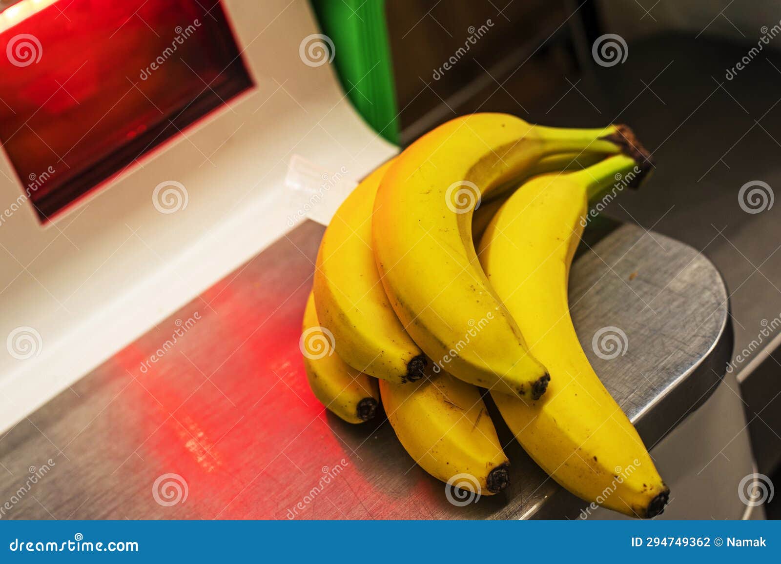 Scan the Barcode of Bananas at the Self-service Stock Photo - Image of ...