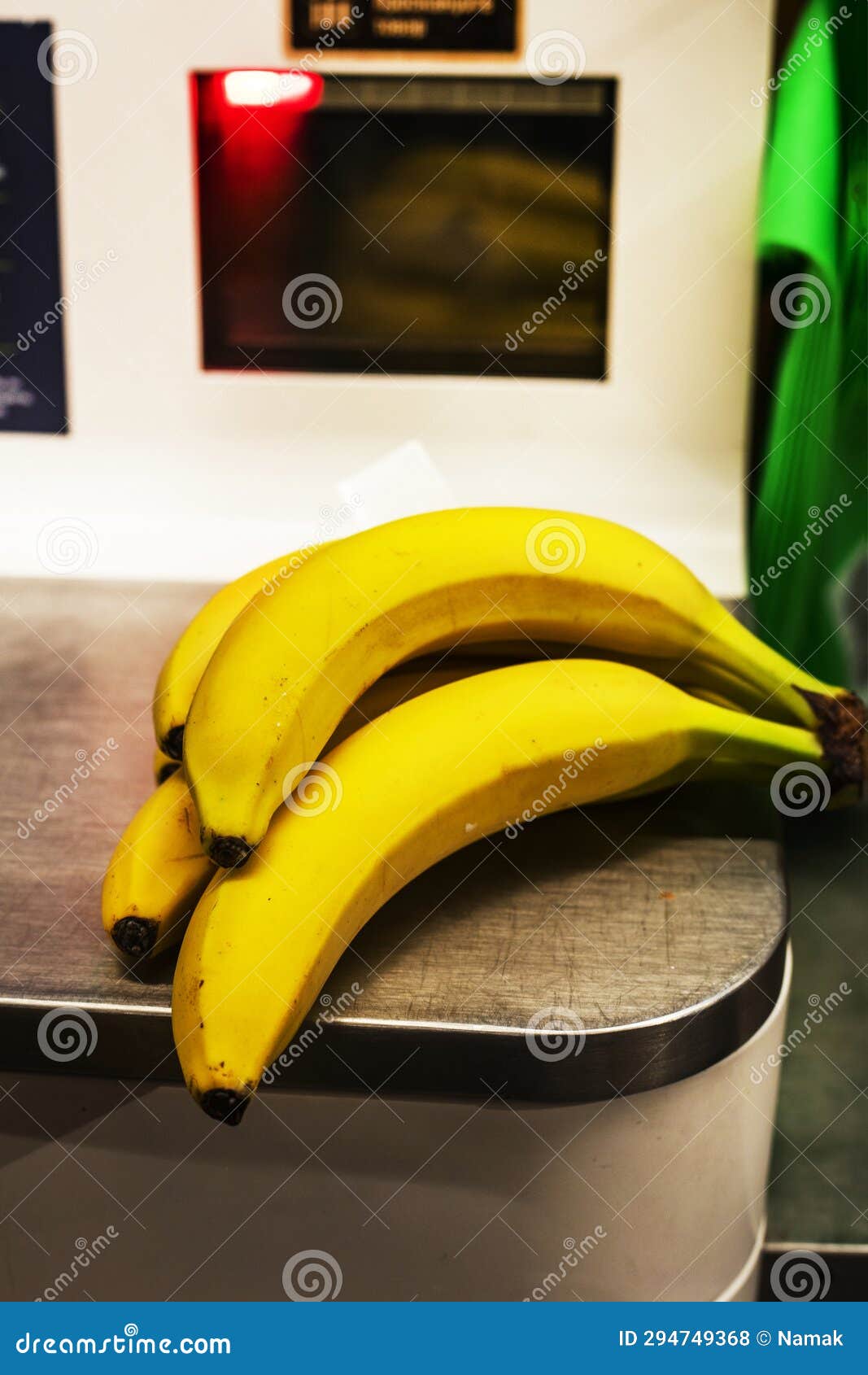 Scan the Barcode of Bananas at the Self-service Stock Photo - Image of ...