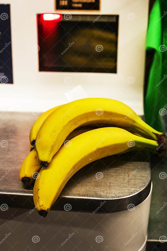 Scan the Barcode of Bananas at the Self-service Stock Photo - Image of ...
