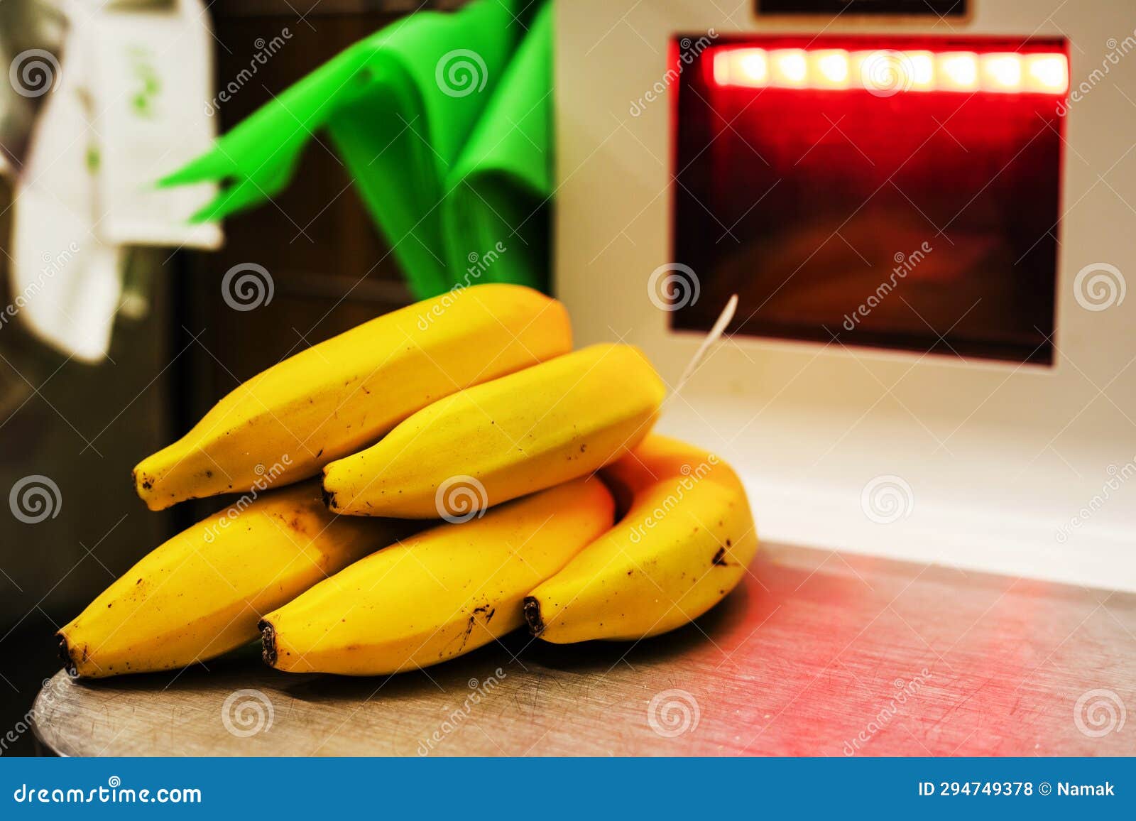 Scan the Barcode of Bananas at the Self-service Stock Photo - Image of ...