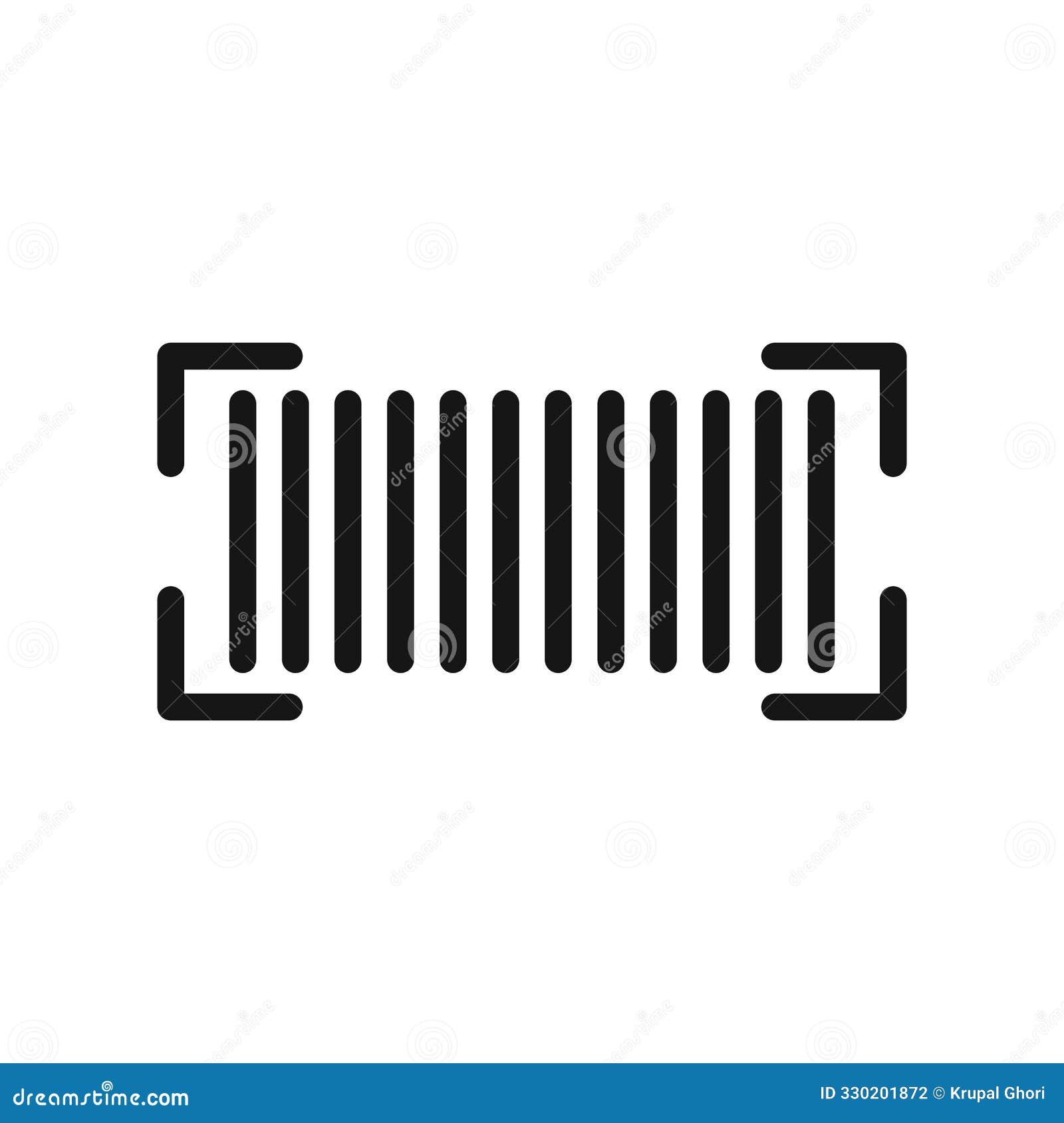 Scan Barcode Icon Black Line Art Vector Logo Stock Illustration ...