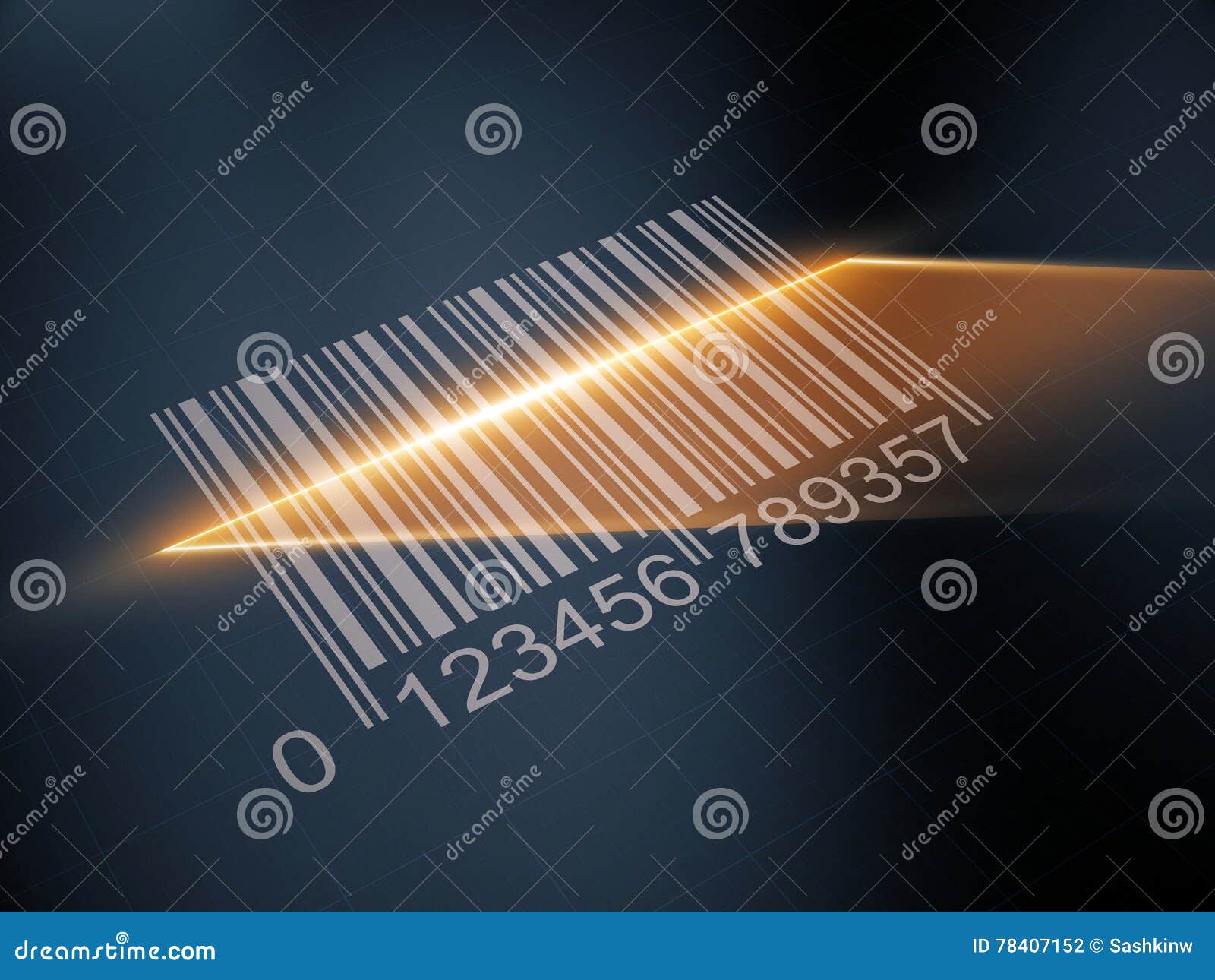Scan Barcode with the Laser Strip Stock Illustration - Illustration of ...