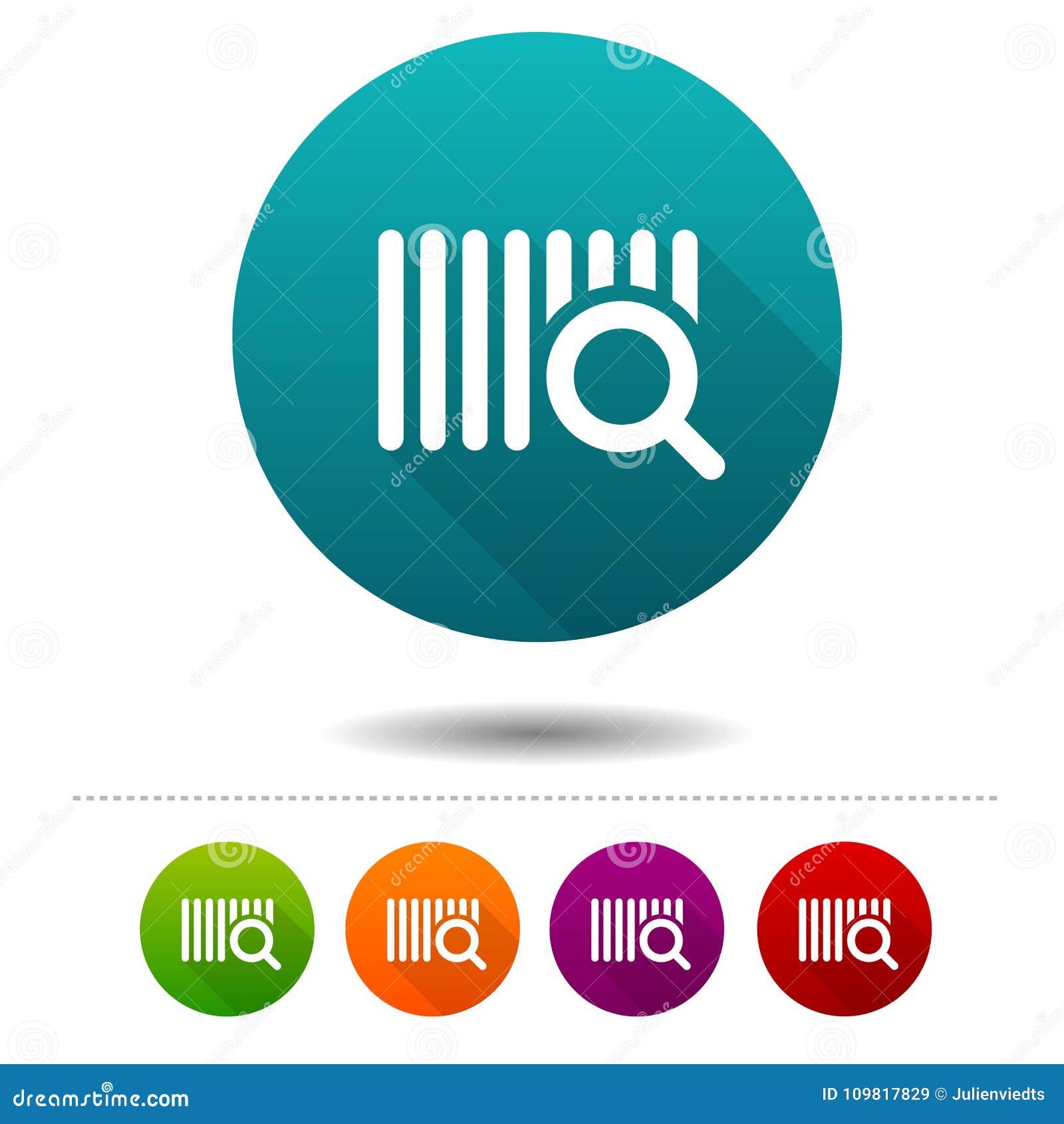 Scan Code Icons. ECommerce Signs. Shopping Symbol. Vector Circle Web ...