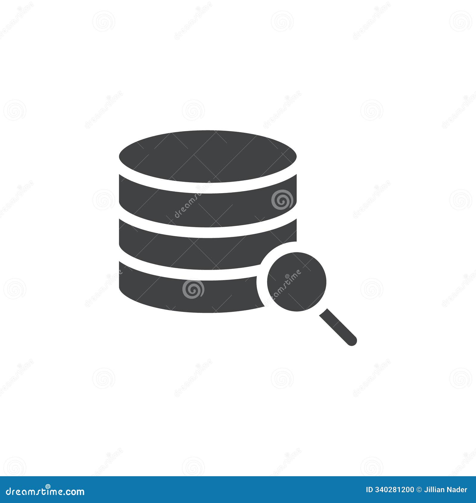 Scan Database Icon Simple Vector Symbol Stock Vector - Illustration of ...