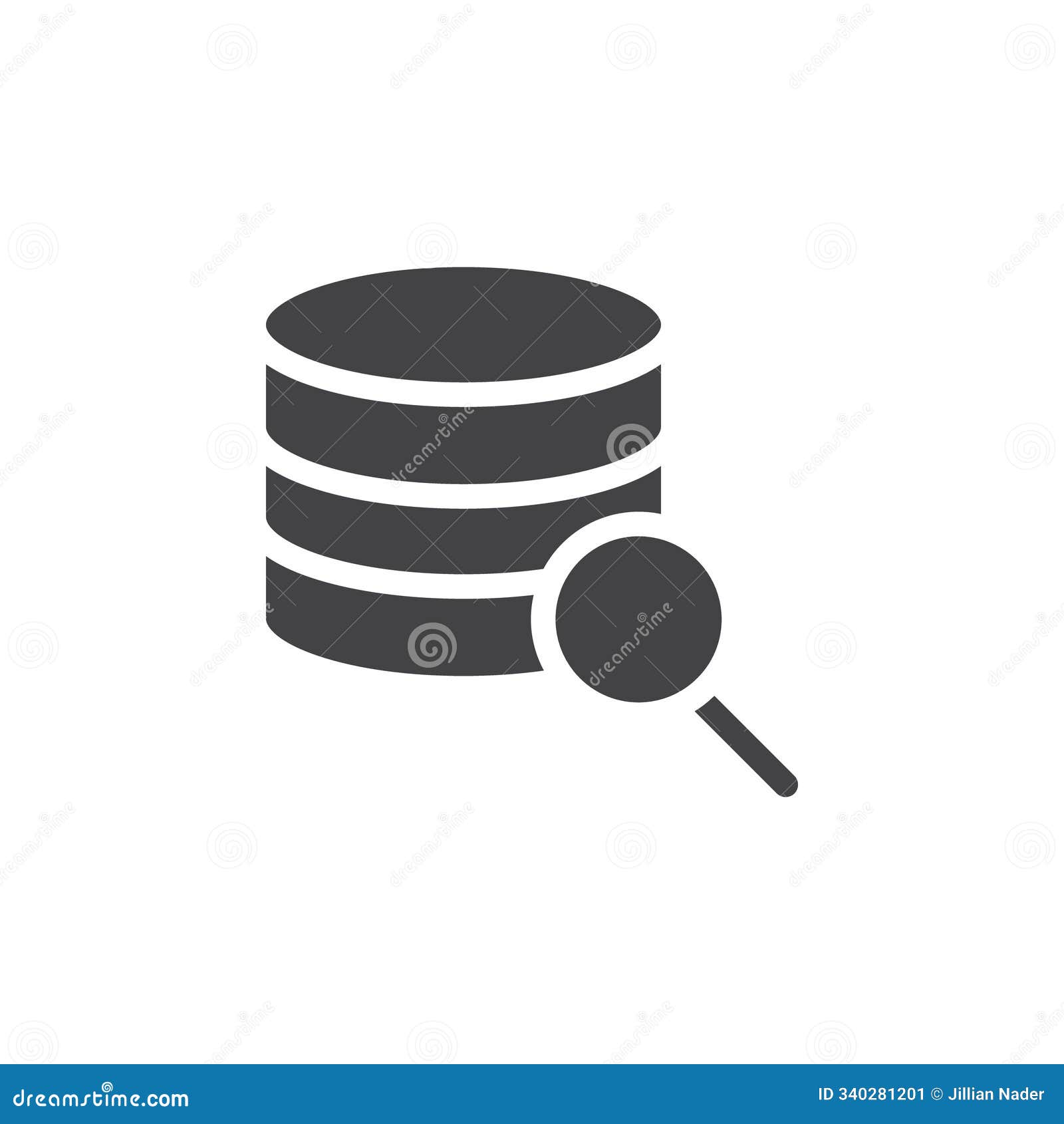 Scan Database Icon Simple Vector Symbol Stock Vector - Illustration of ...