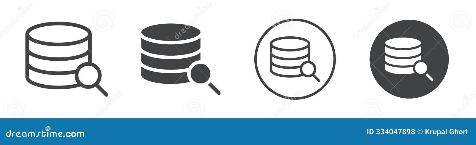 Scan Database Icon Vector Logo Outline Stock Vector - Illustration of ...