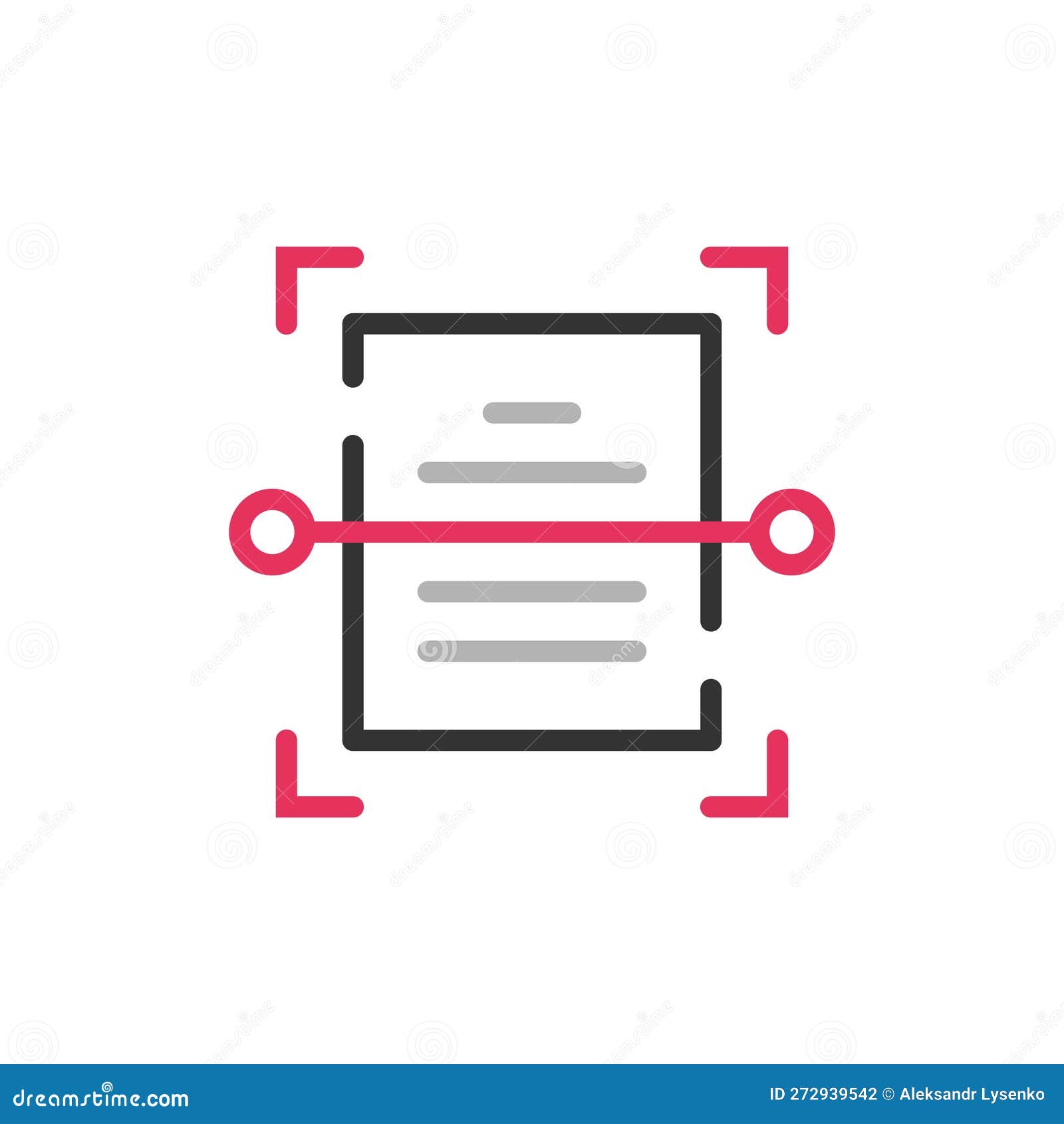 Scan Or Recognize Text Paper Document Icon Vector, Ocr Software ... Scan Or Recognize Text Paper Document Icon Vector, Ocr Software ...