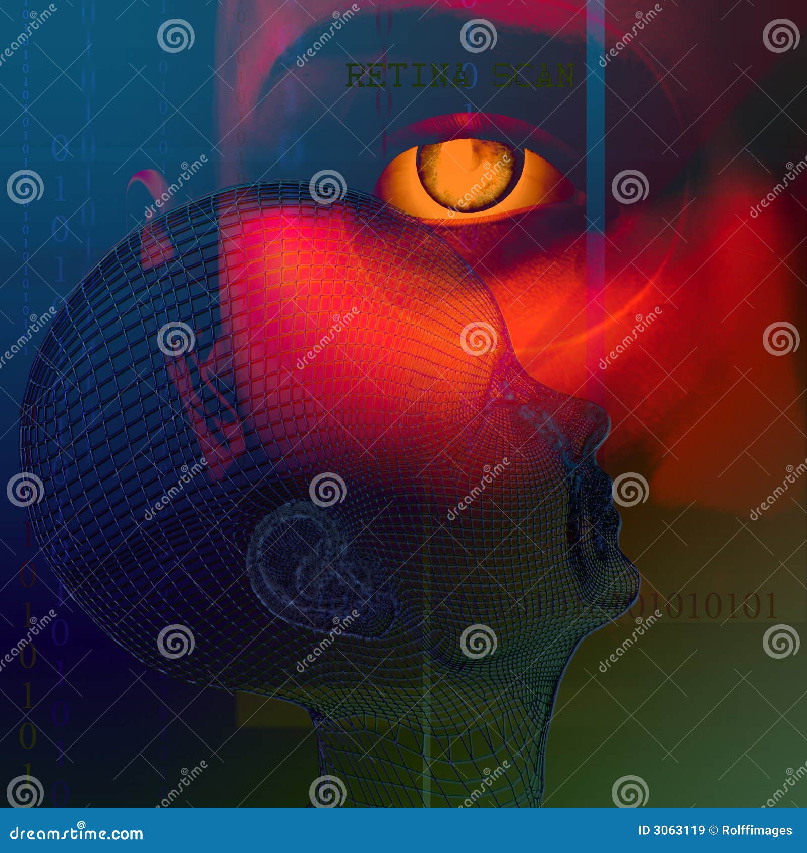 Scan of Eye stock illustration. Illustration of database - 3063119