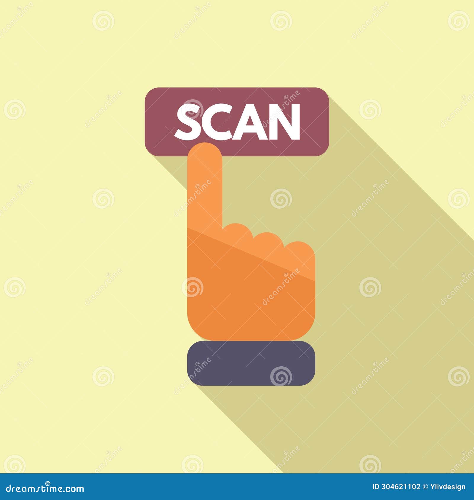 Scan Finger Matrix Icon Flat Vector. Symbol Scan Smart Stock ...