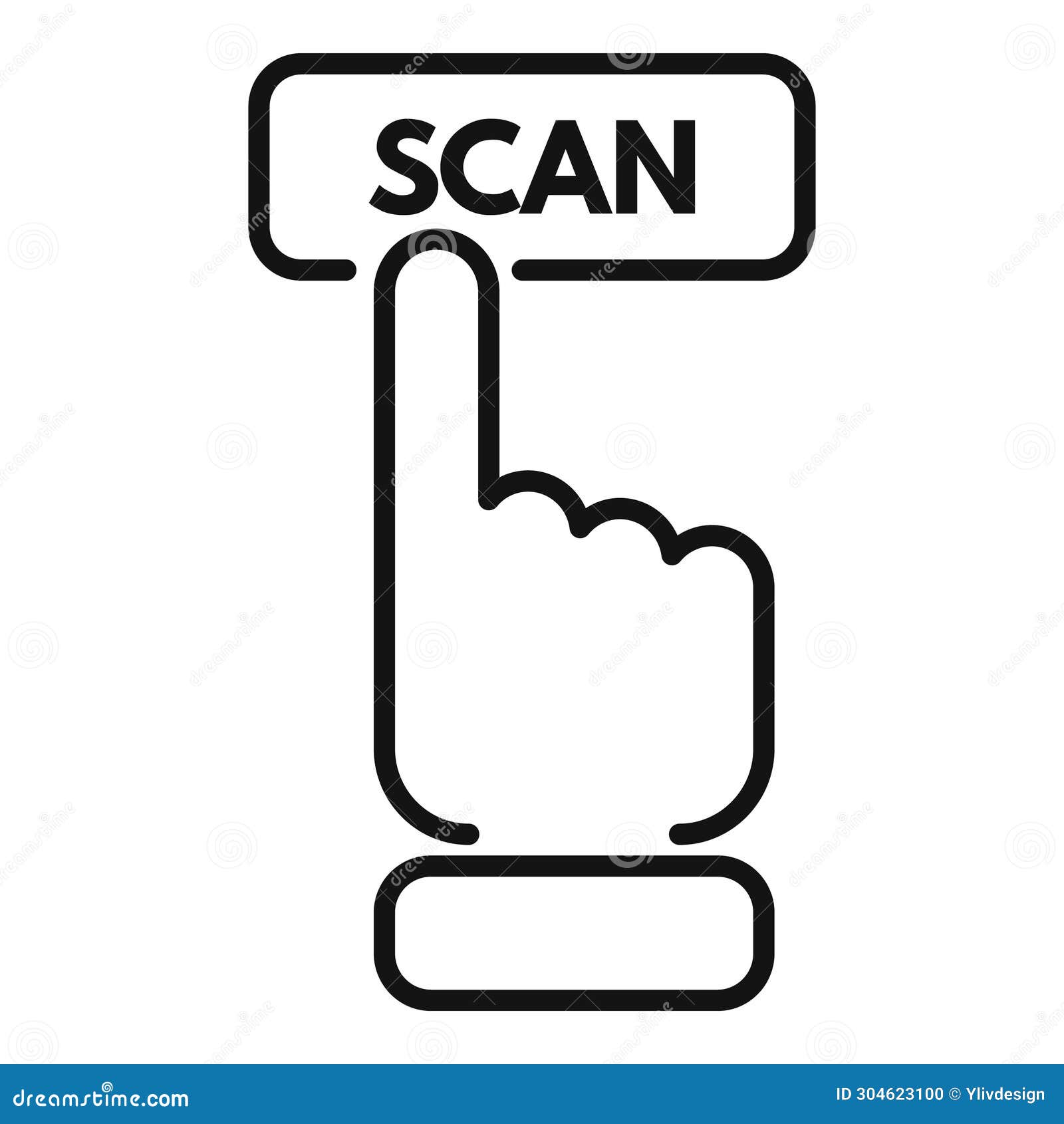 Scan Finger Matrix Icon Outline Vector. Symbol Scan Smart Stock Photo ...