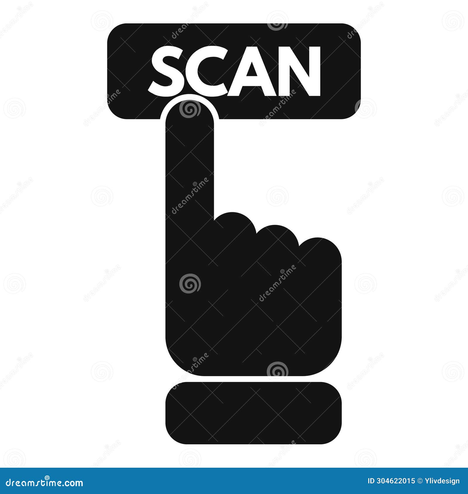 Scan Finger Matrix Icon Simple Vector. Symbol Scan Smart Stock ...