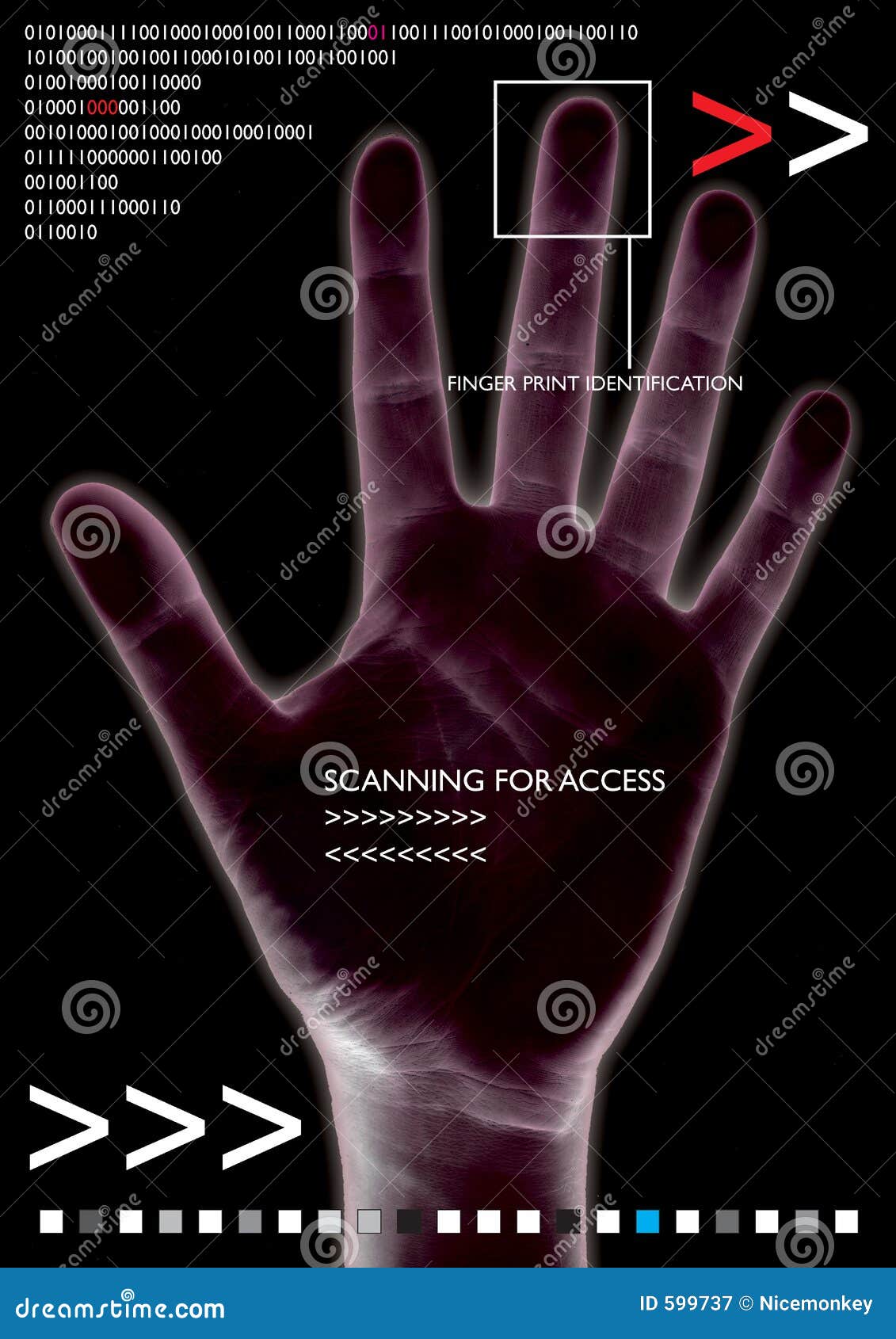 Scan hand stock illustration. Illustration of restrict - 599737