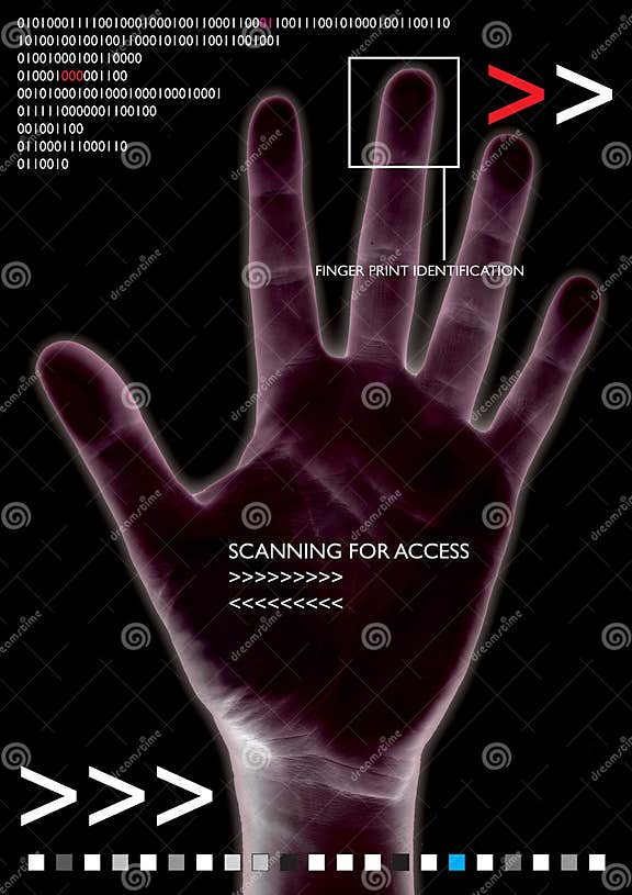Scan hand stock illustration. Illustration of restrict - 599737