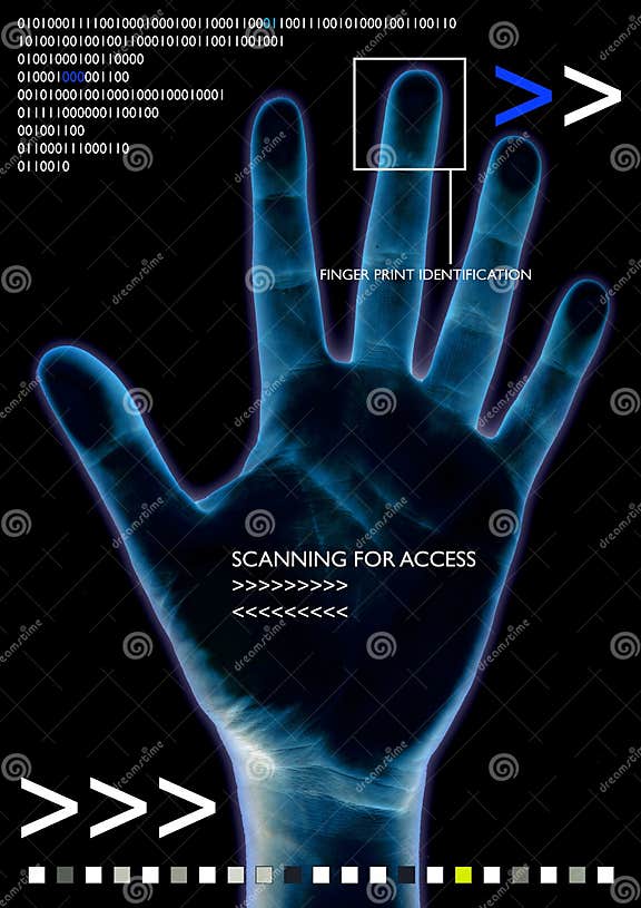 Scan hand stock photo. Image of device, future, locked - 651502