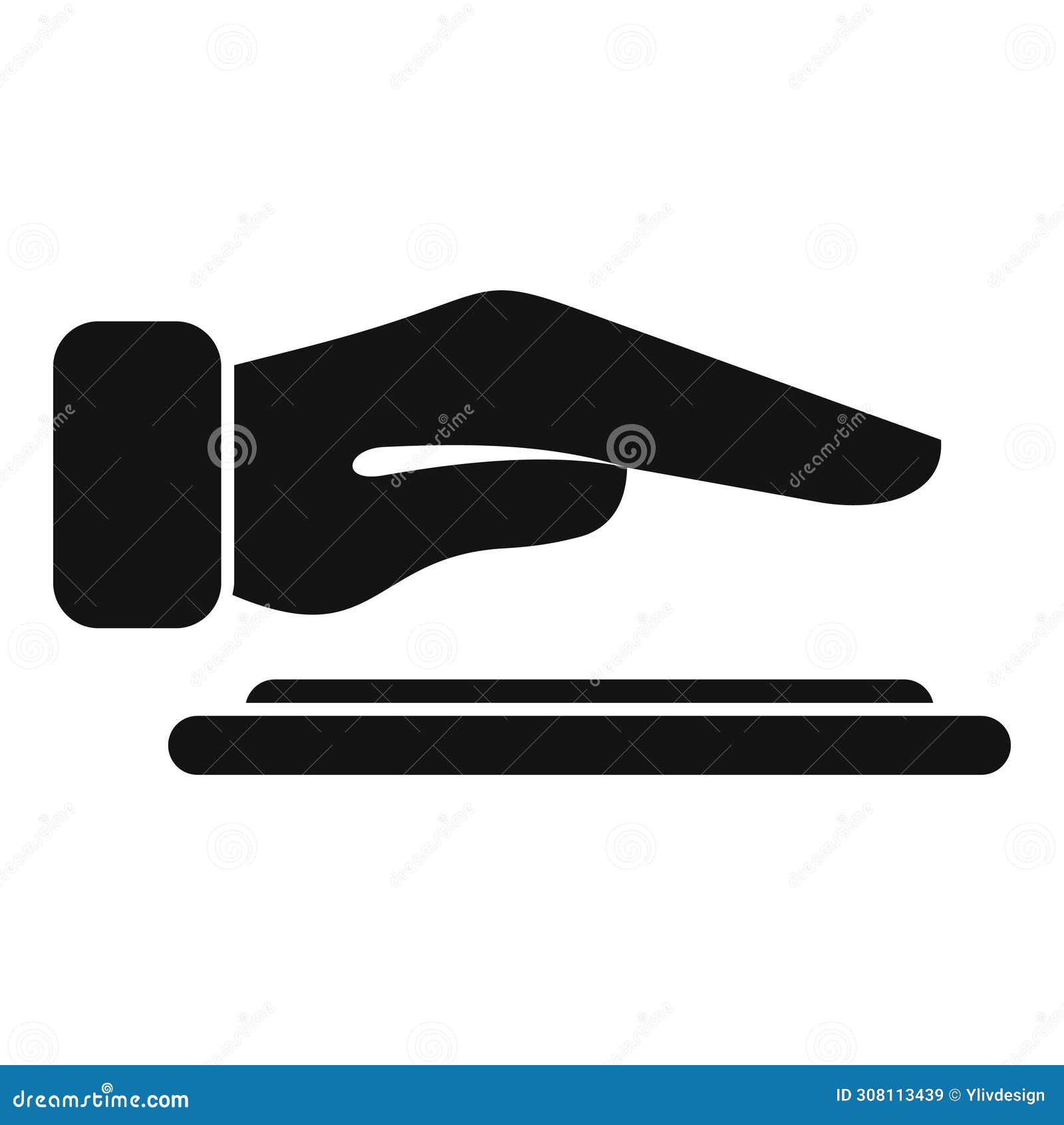 Scan Hand Palm Icon Simple Vector. Individual Identification Stock ...