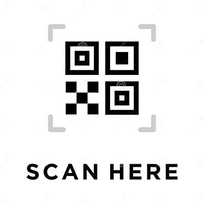 Scan Here QR Code Vector Border Icon. this Icon Use for Admin Panels ...