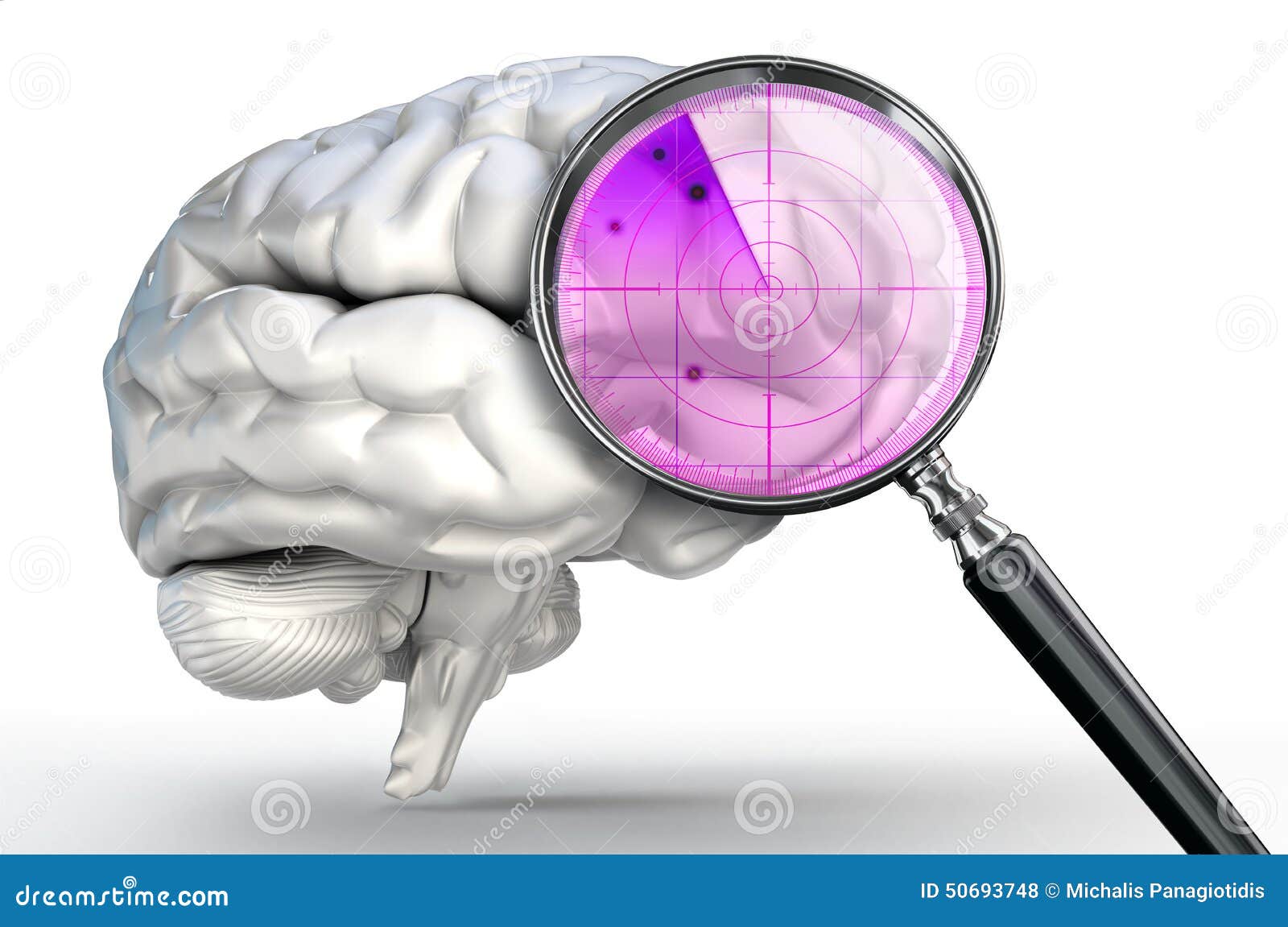 Human Brain Magnifying Glass Stock Illustrations – 981 Human Brain ...