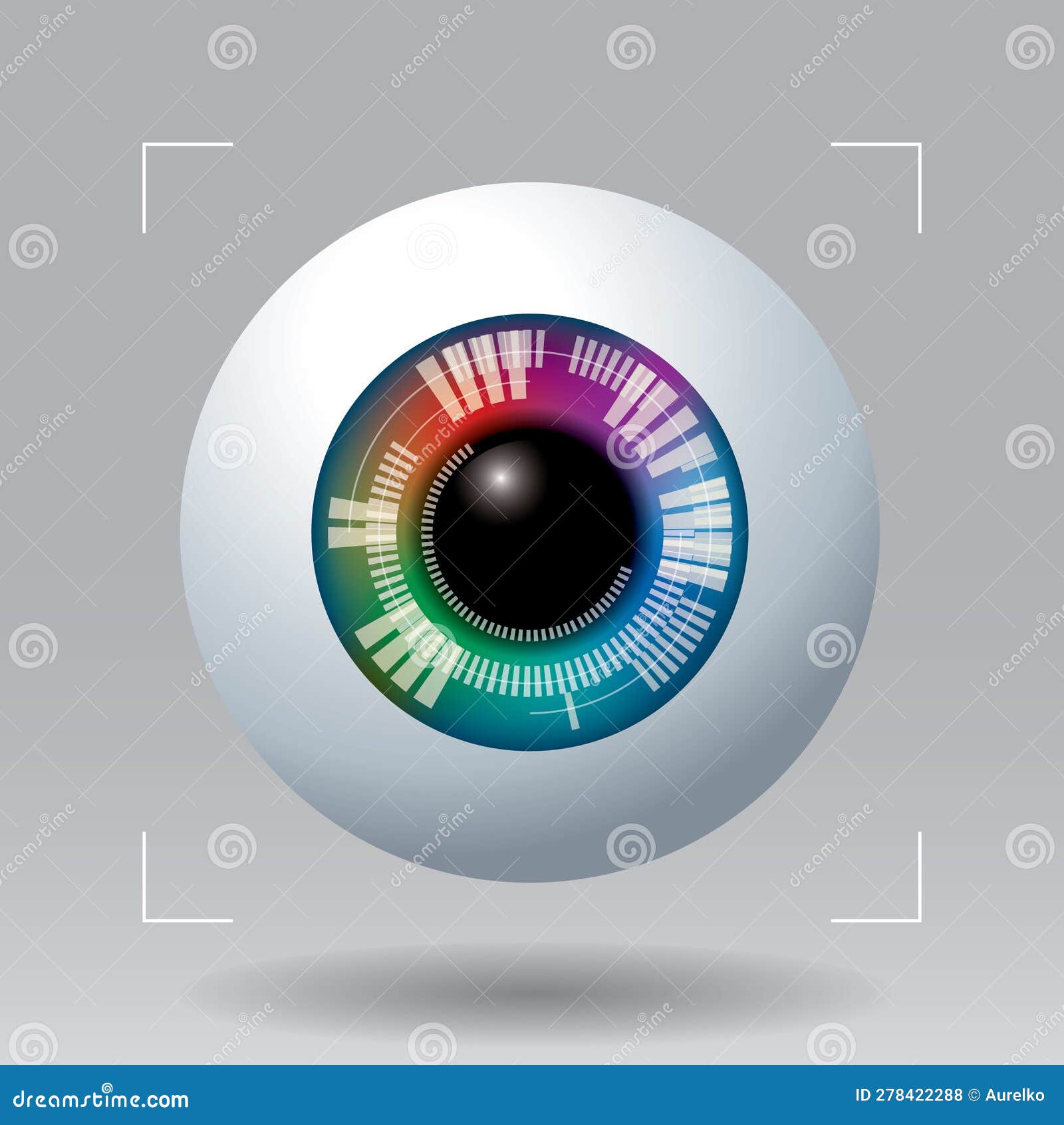 Scan iris eye stock vector. Illustration of human, computer - 278422288