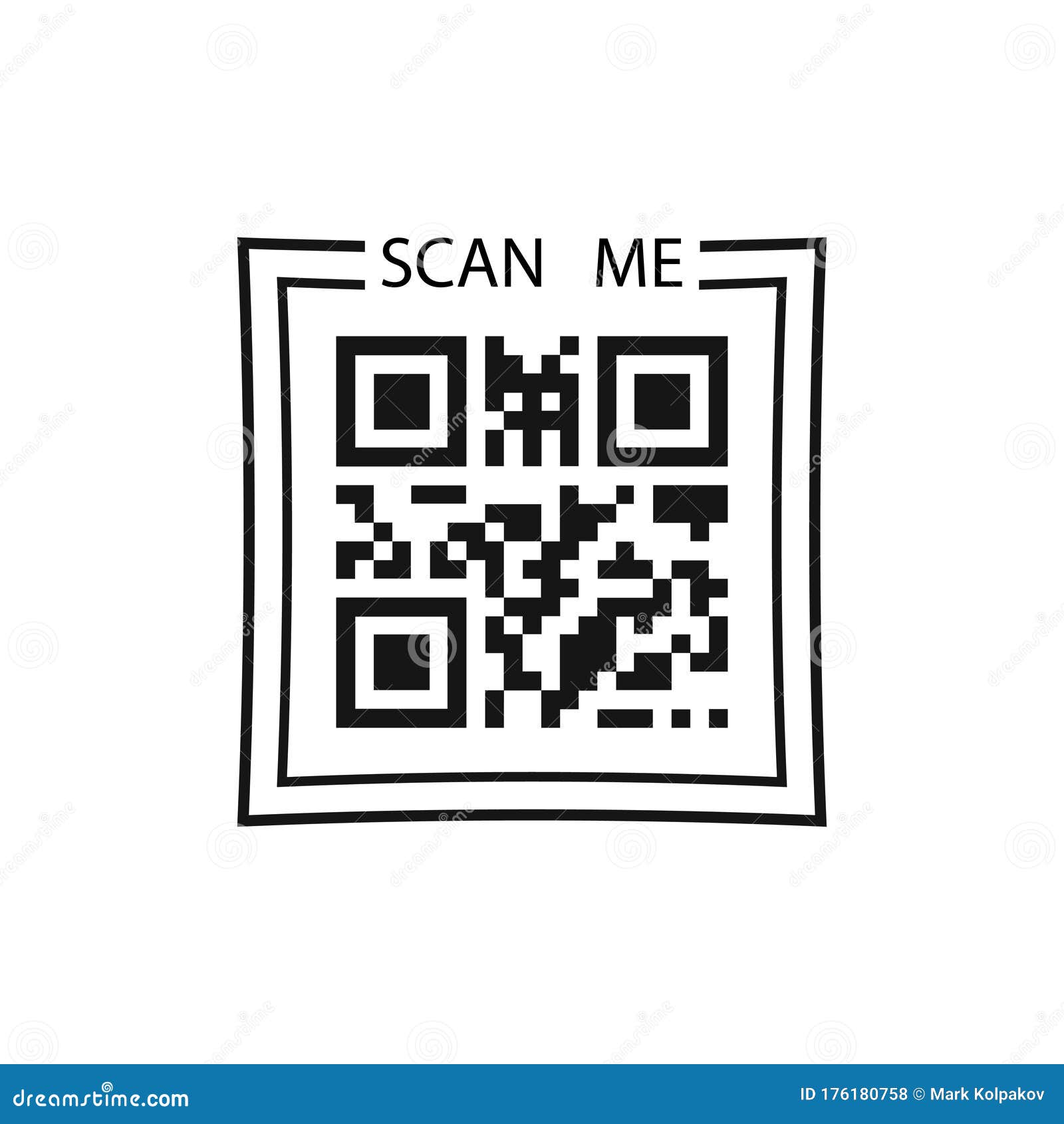 Scan Me, Great Design for Any Purposes. Technology Concept Flat Vector ...