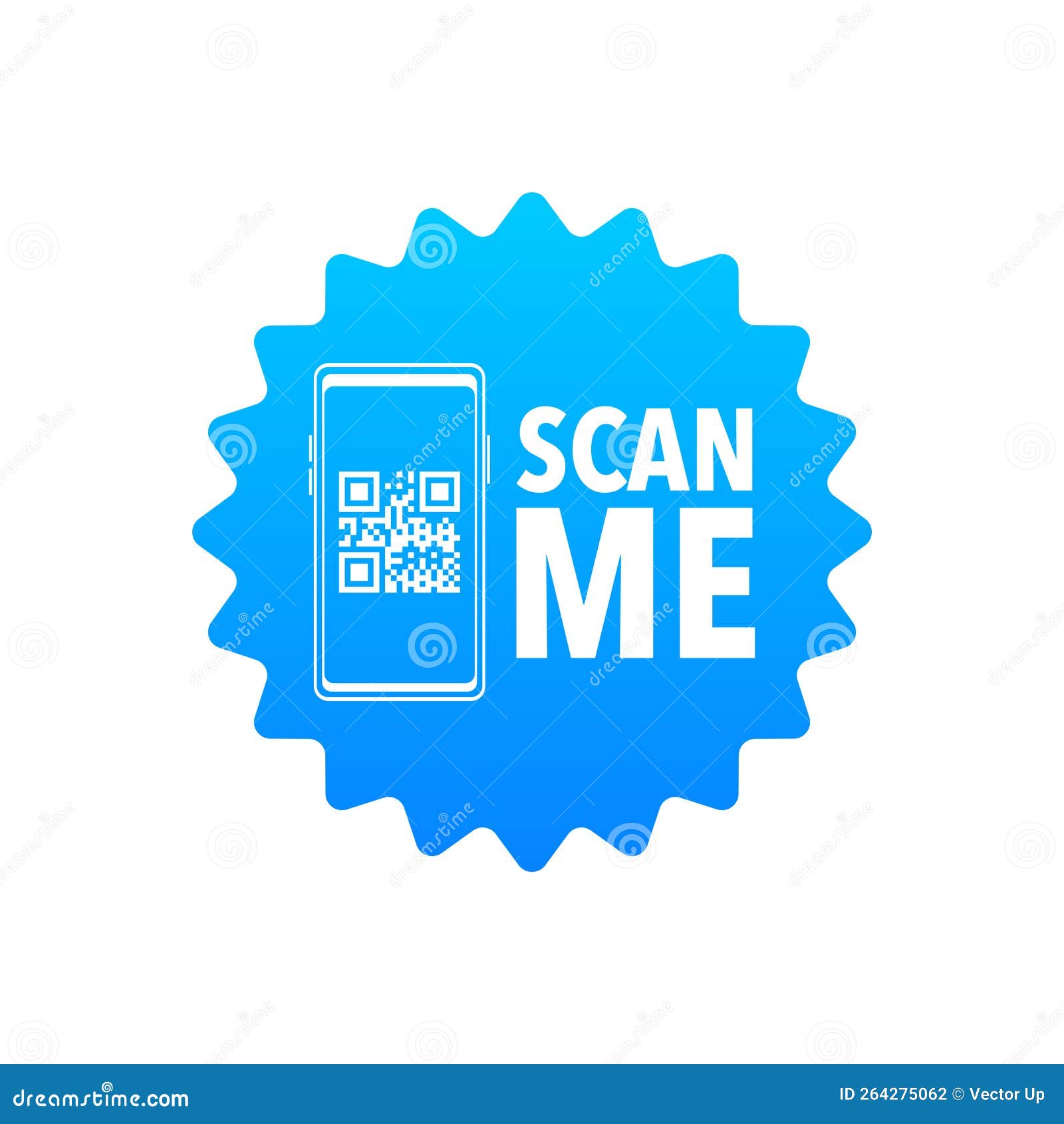 Scan Me Icon with QR Code. Inscription Scan Me. QR Code Label. Stock ...