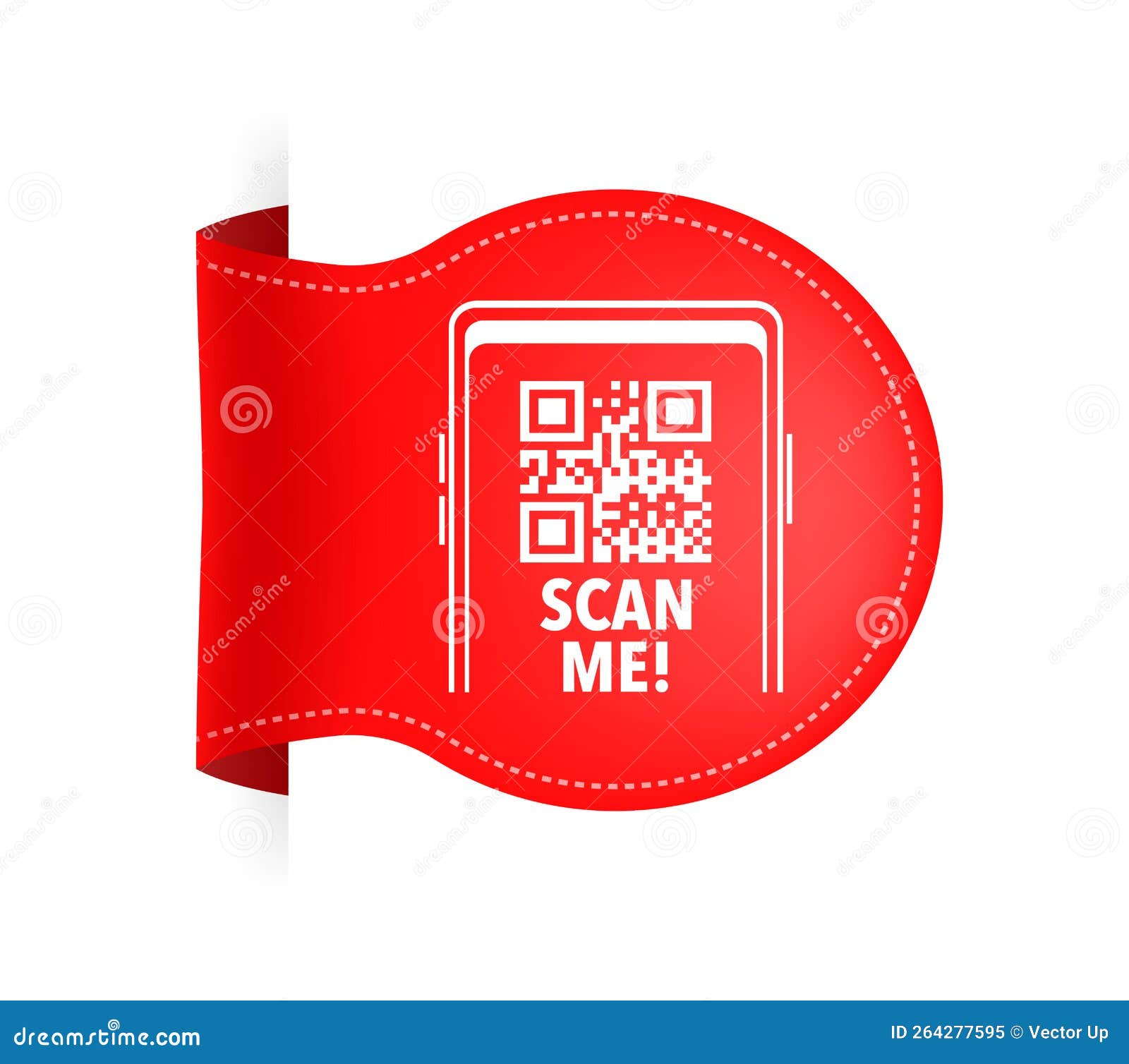 Scan Me Icon with QR Code. Inscription Scan Me. QR Code Label. Stock ...