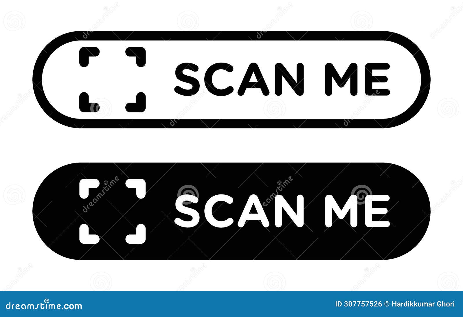 Scan me icon stock vector. Illustration of mobile, sticker - 307757526