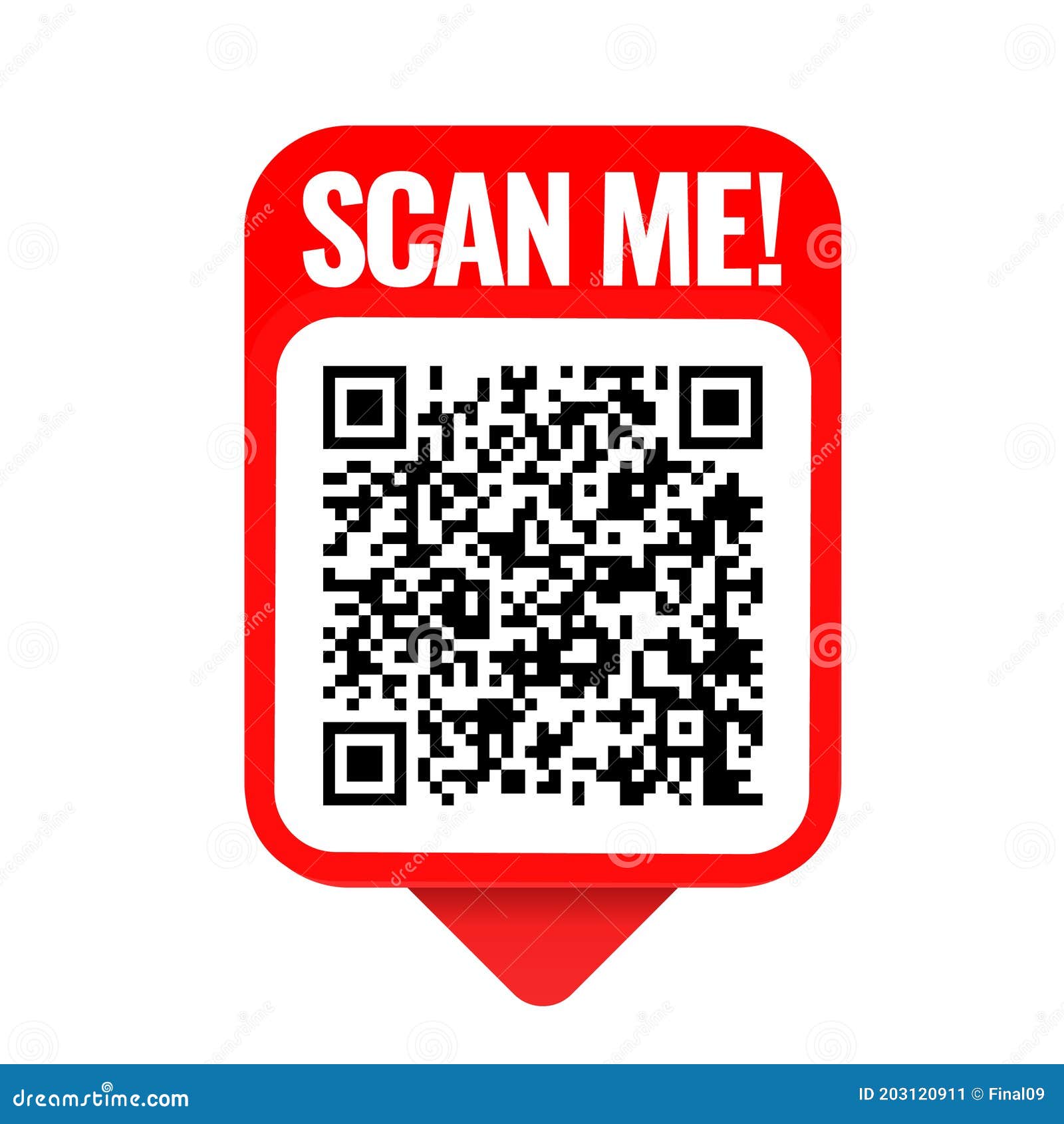 Scan me icon. stock vector. Illustration of communication - 203120911