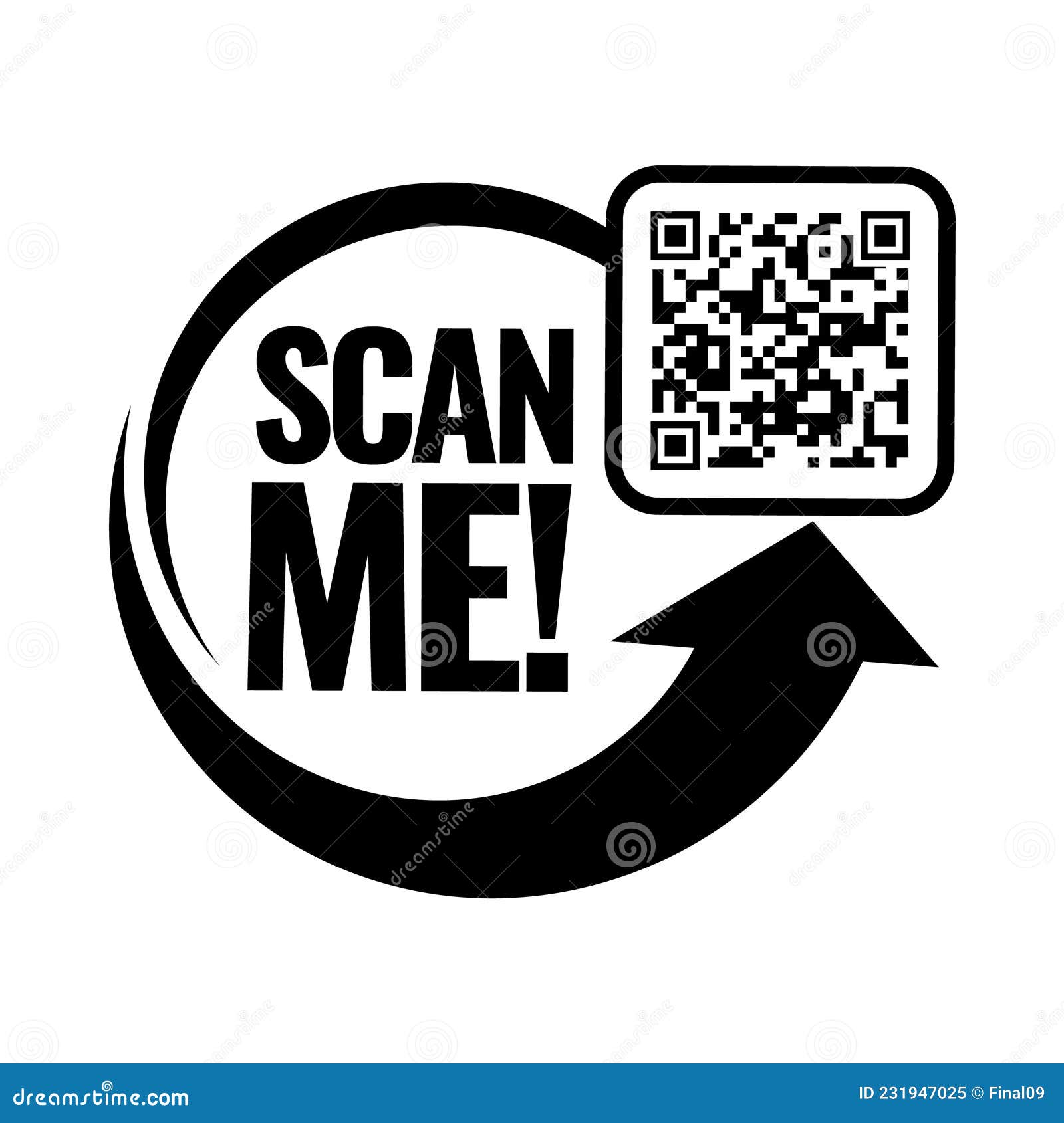 Scan Me Icon. Symbol or Emblem Stock Vector - Illustration of icon ...