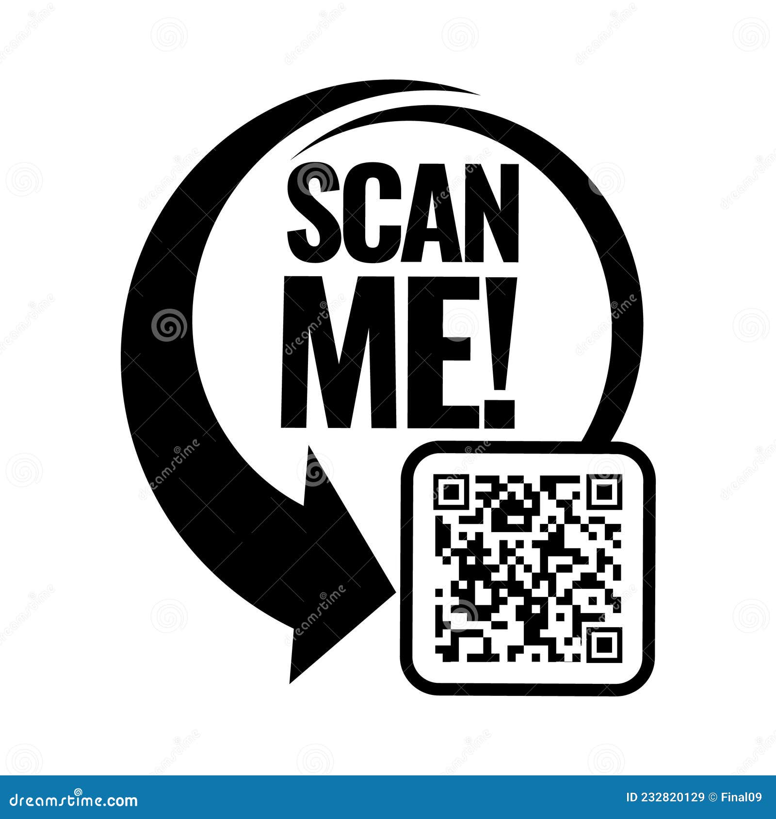 Scan Me Icon. Symbol or Emblem Stock Vector - Illustration of symbol ...