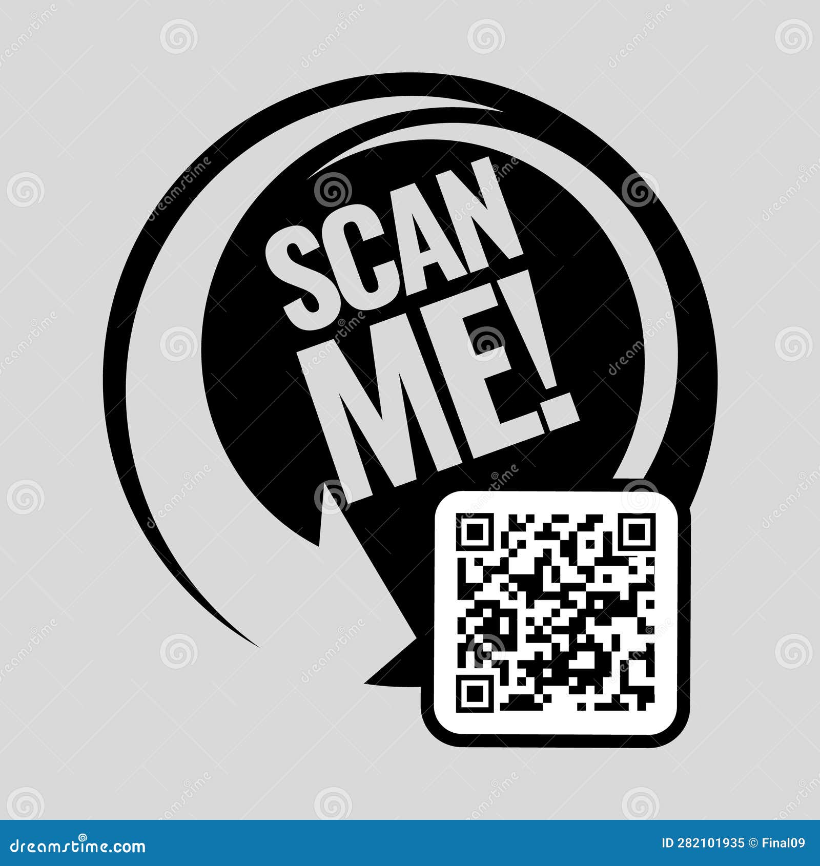 Scan Me Icon. Symbol or Emblem Stock Vector - Illustration of smart ...