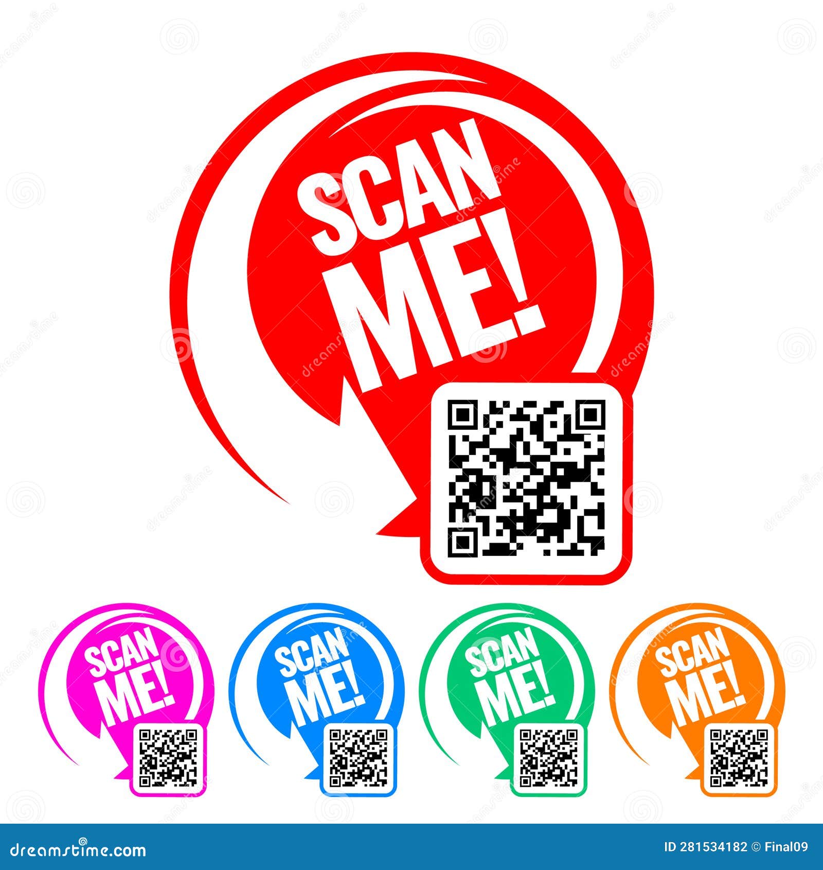 Scan Me Icon. Symbol or Emblem. Vector Stock Illustration ...