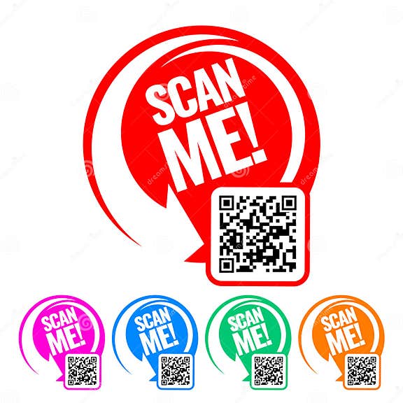 Scan Me Icon. Symbol or Emblem. Vector Stock Illustration ...
