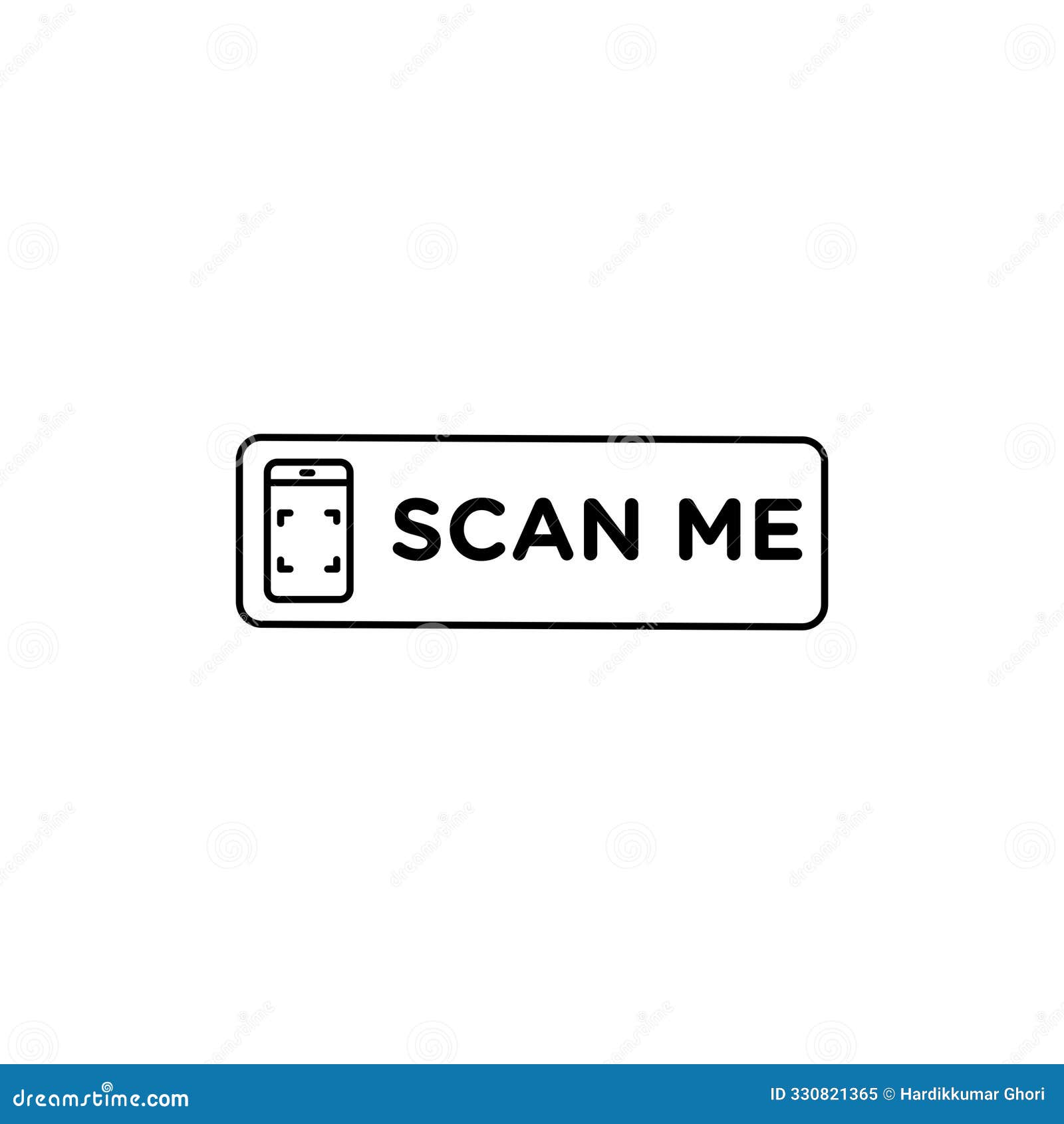 Scan me icon stock vector. Illustration of code, symbol - 330821365