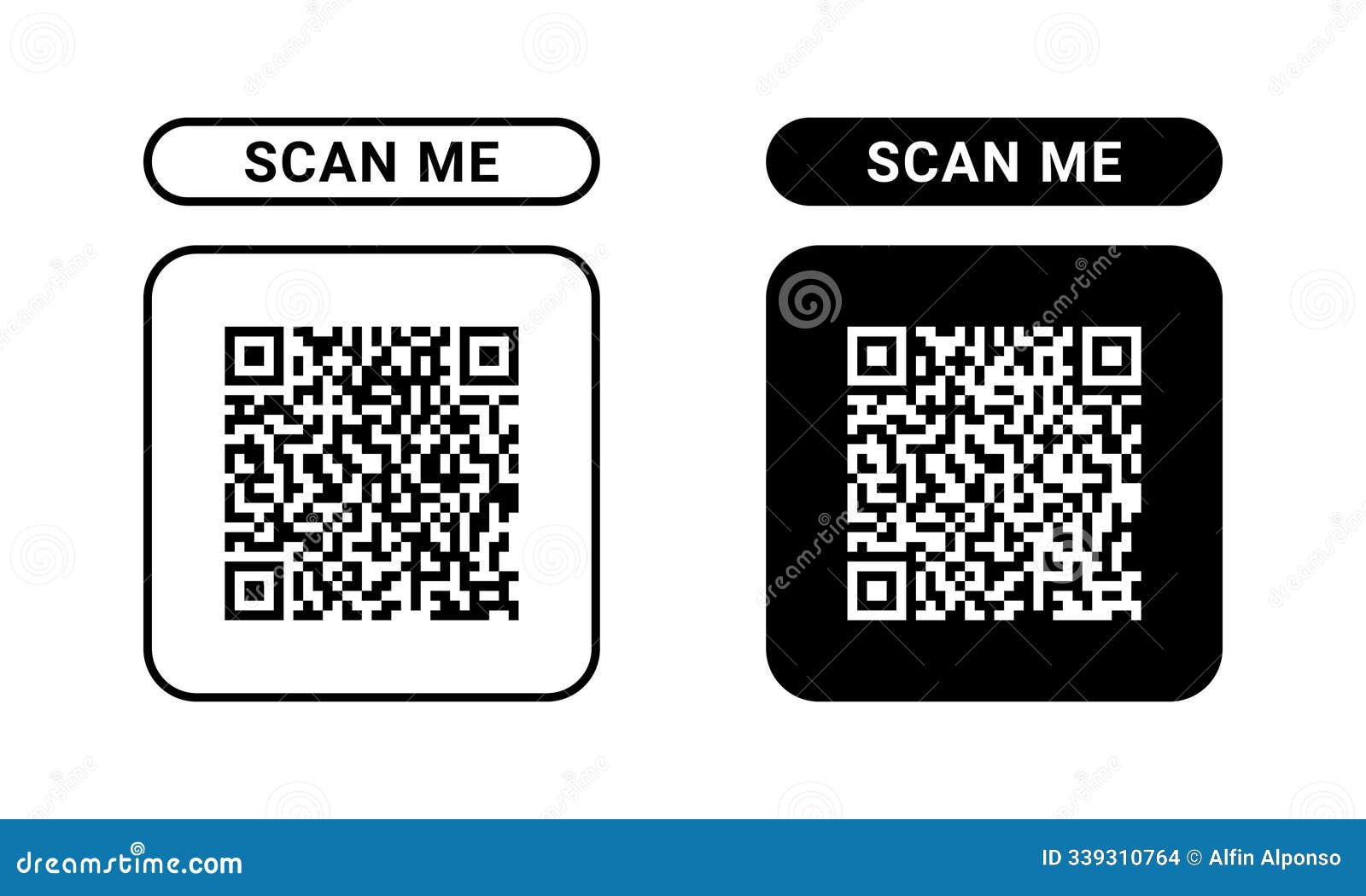 Vector QR Code Symbols for Scanning. Scan Me QR Code Icon Symbols Stock Vector - Illustration of ...