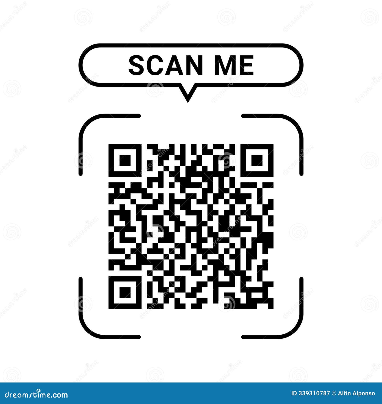 Vector QR Code Symbols for Scanning. Scan Me QR Code Icon Symbols Stock ...