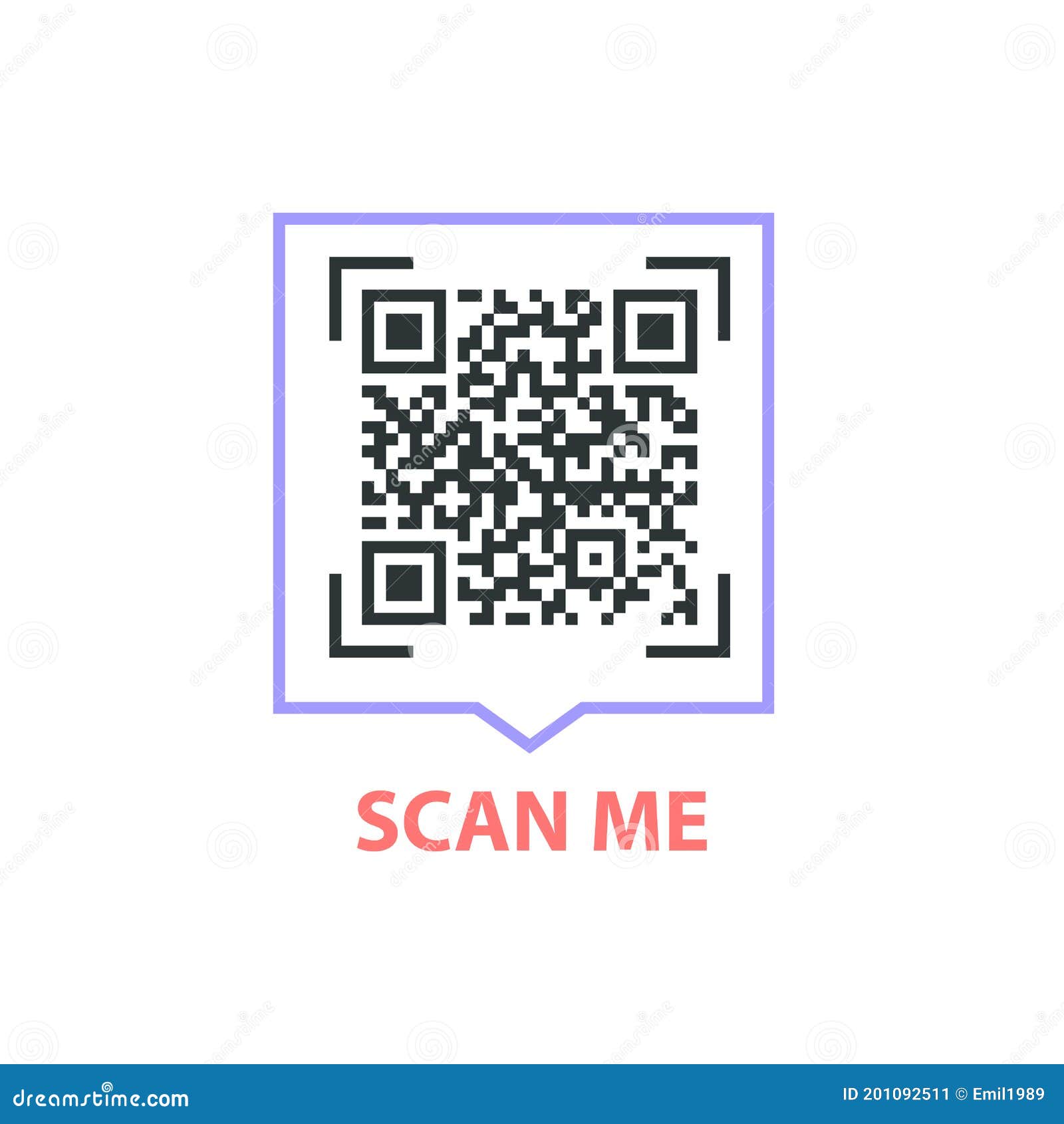 Scan me qr code message stock vector. Illustration of business - 201092511